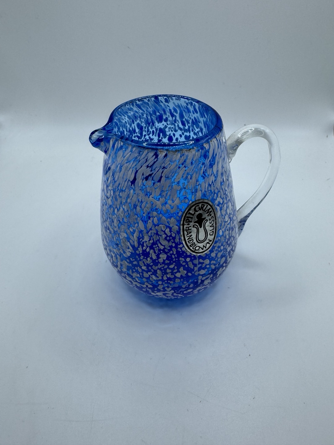 Pilgrim Speckled Blue And White Pitcher