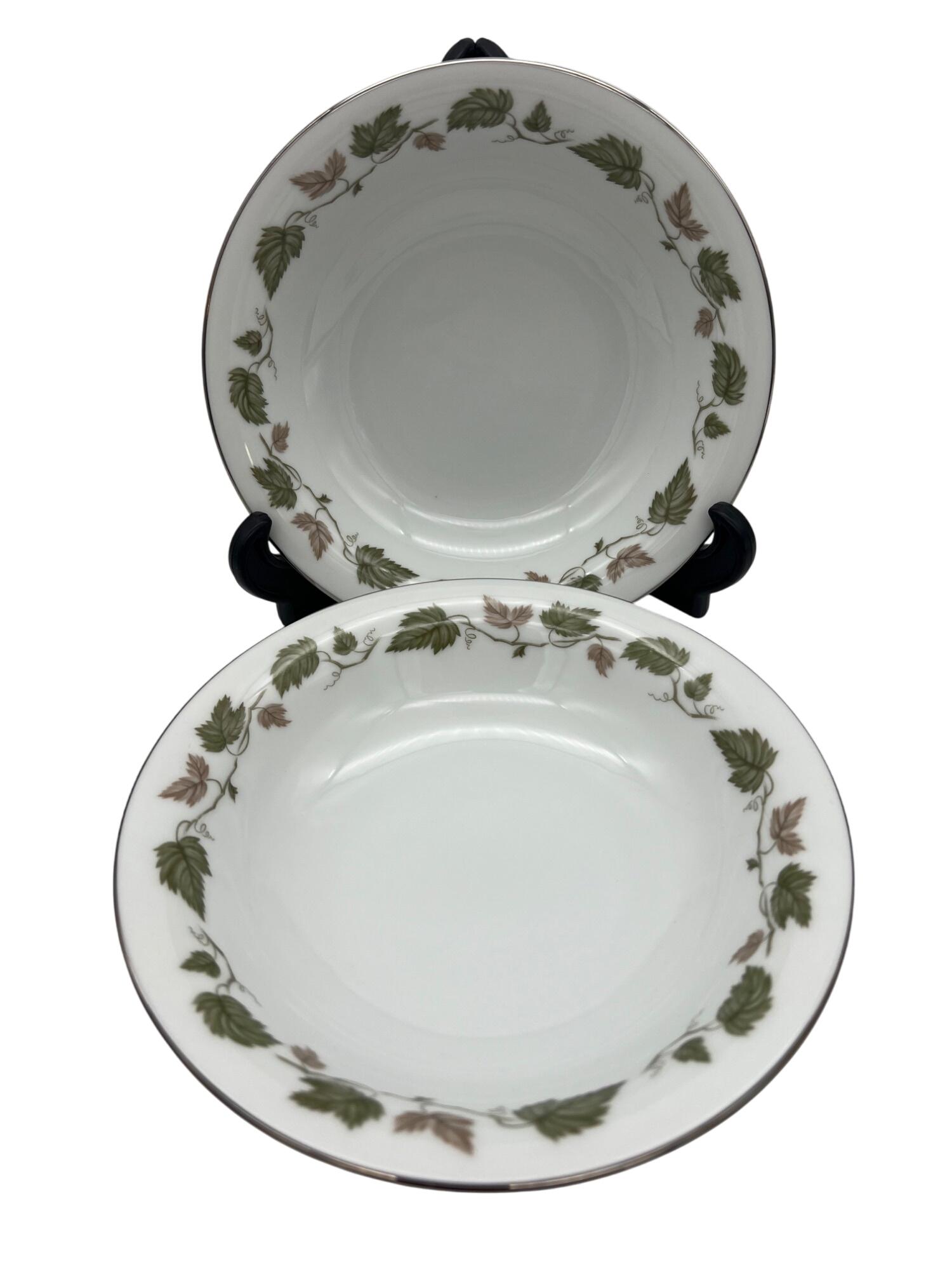 Vintage Noritake Japan Vineyard Pair Coupe Soup Bowls Pattern 6449 ...