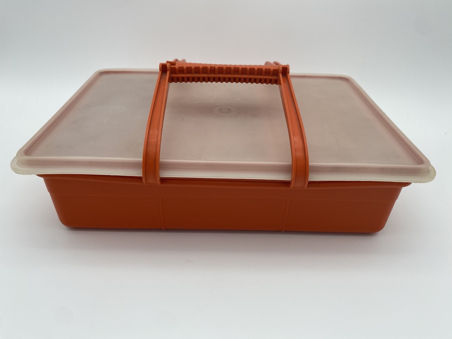 Tupperware Vintage Orange Tuppercraft Sewing/Crafts Tackle Organizer