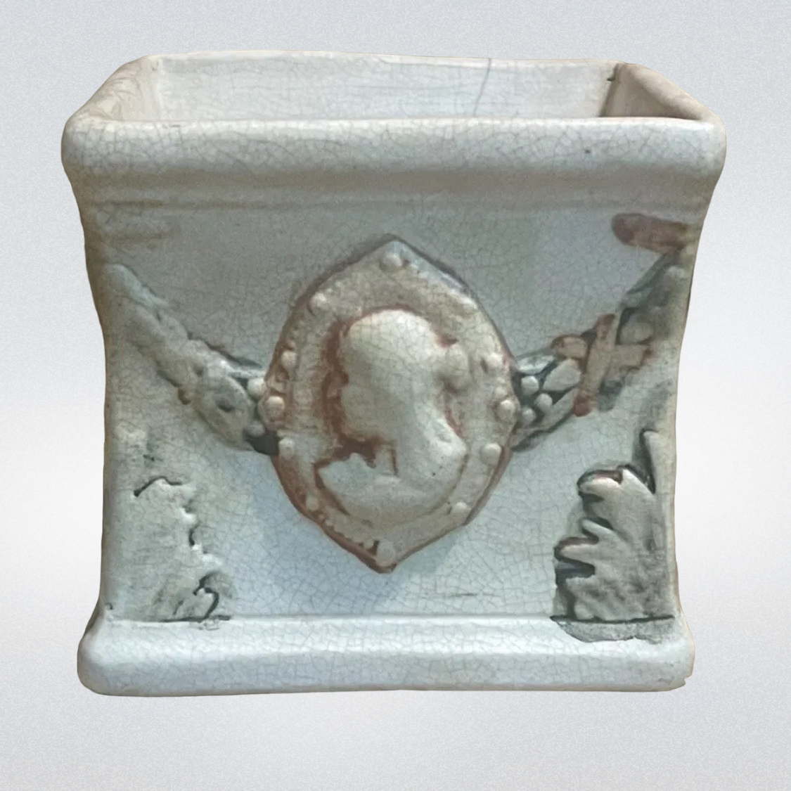 WELLER POTTERY Roma Cameo KENOVA Square Planter