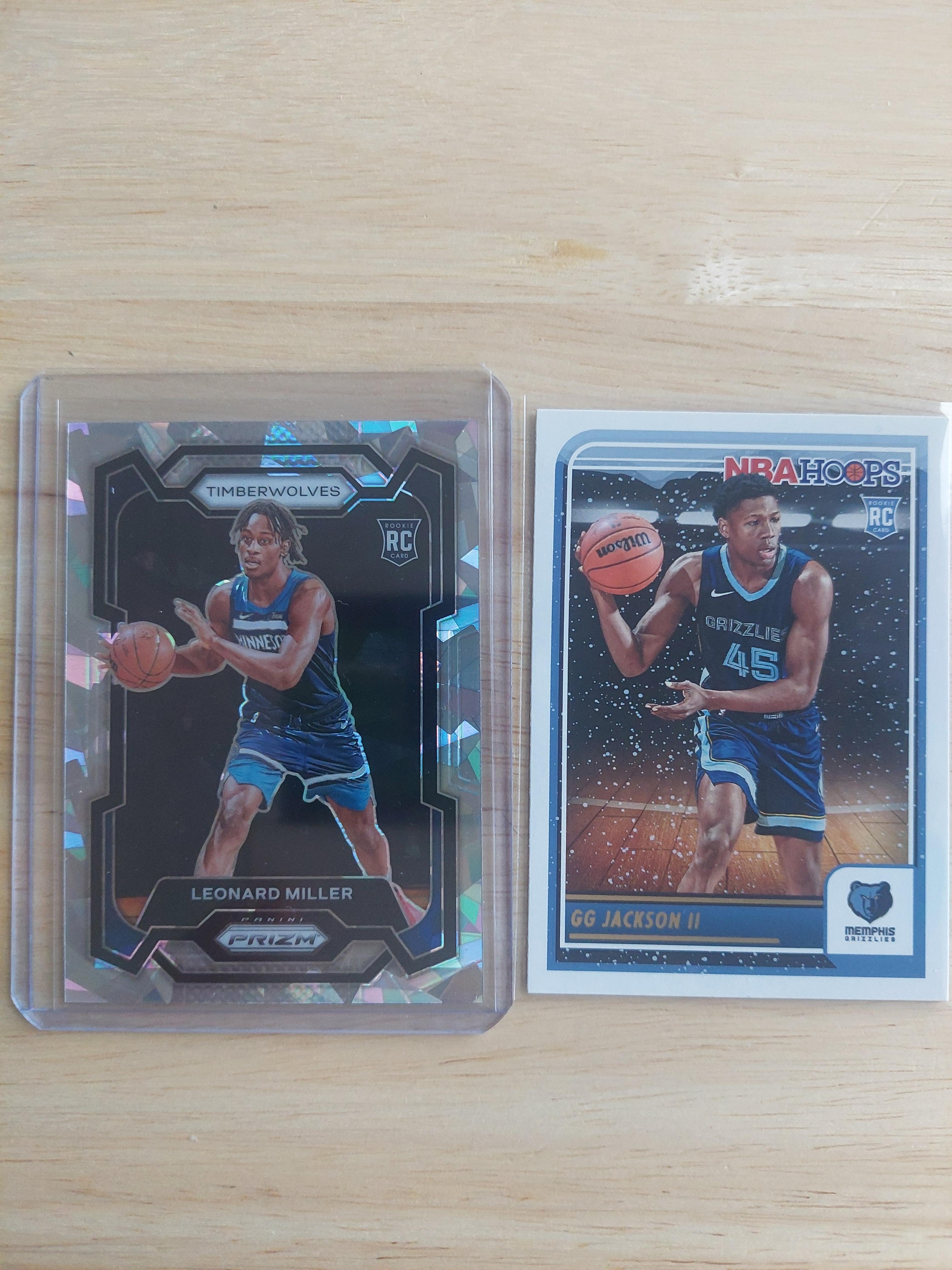 2 Memphis Grizzlies cards. Leonard Miller, GG Jackson II.