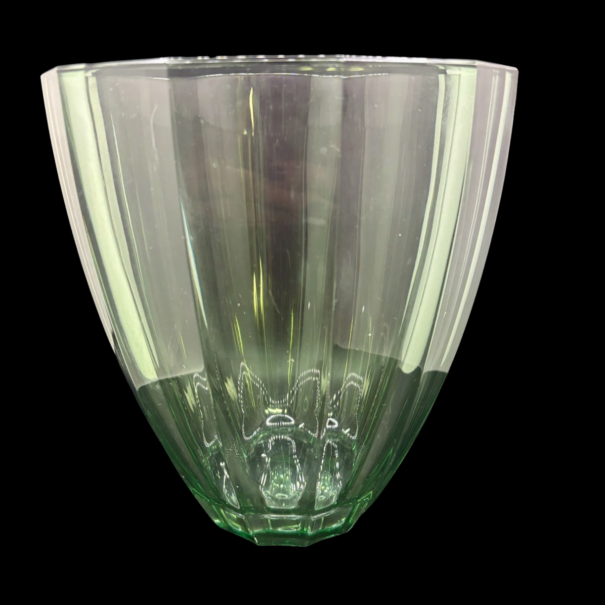 Villeroy & Boch My Garden Pattern Large Heavy Green Glass Vase Made in ...