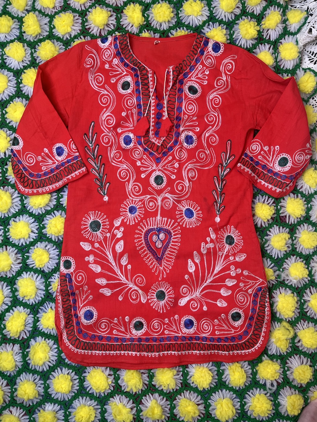 1970’s Heavily Embroidered Mexican Tunic