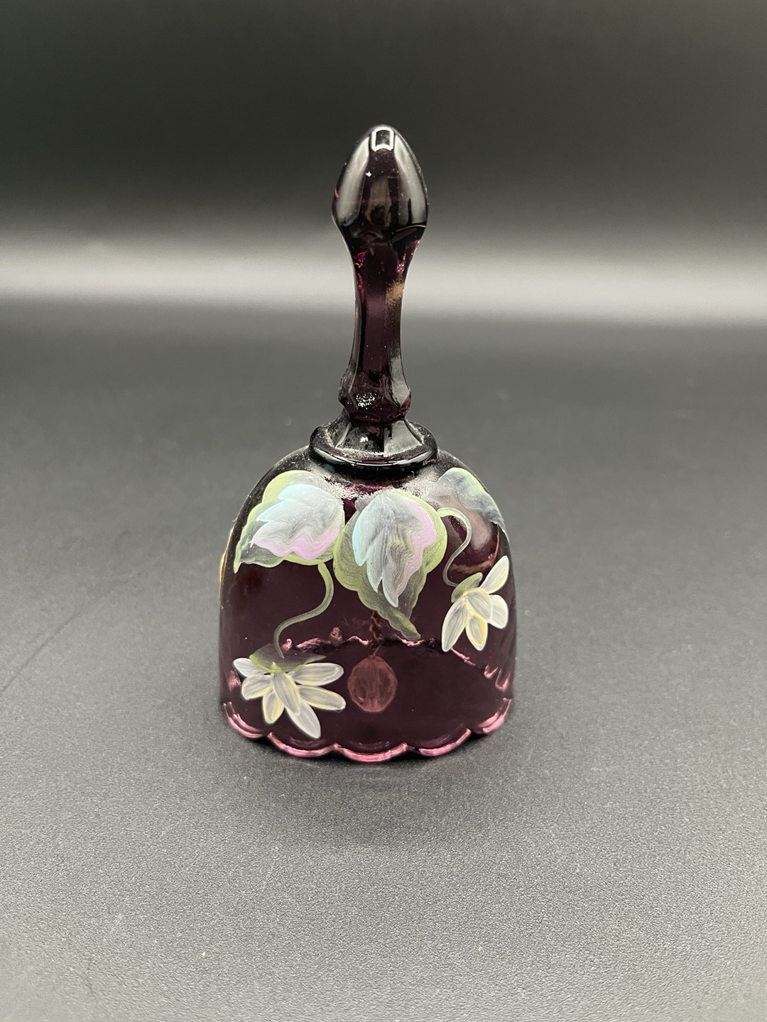 Fenton Artist Signed & Sticker Amethyst Purple Oval Diamond Optic ...