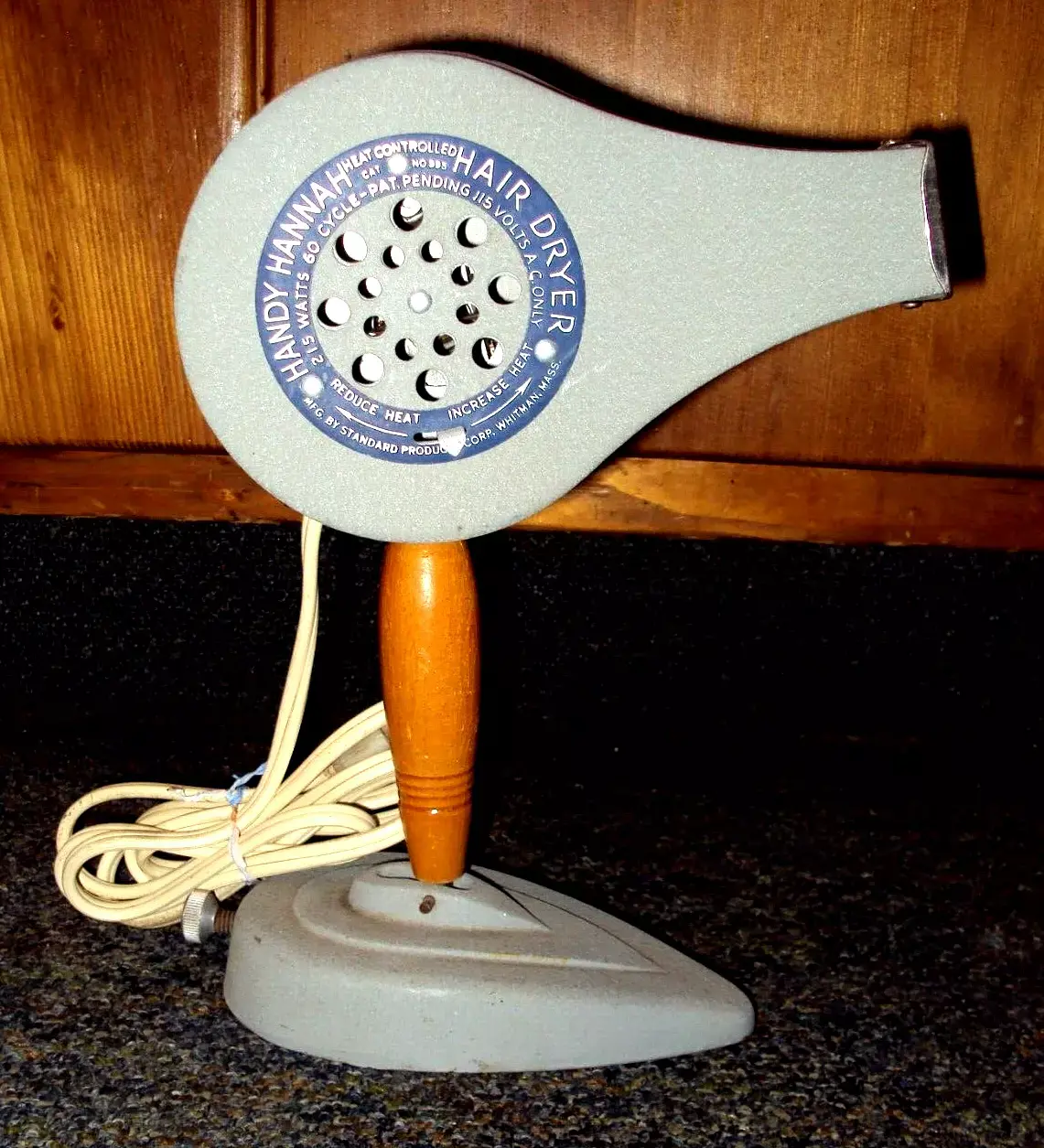 Vintage HAIR DRYER HANDY HANNA 995 Hot Cold W/ Stand Blow Dryer Works ...