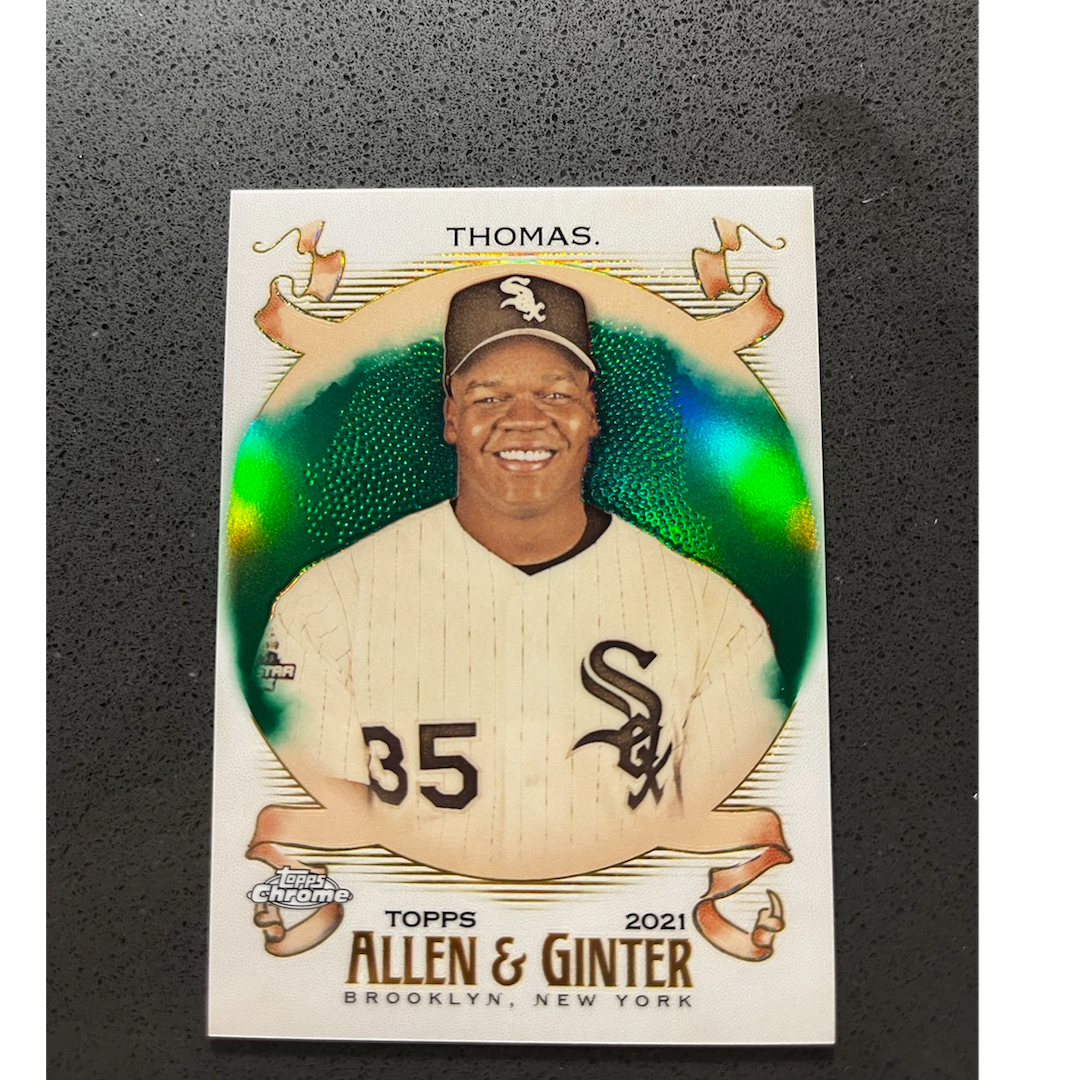2021 Allen & Ginter Chrome Frank Thomas Green Refractor /99