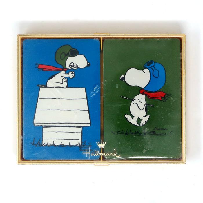 Vintage Snoopy Pilot Playing Cards Set - Peanuts