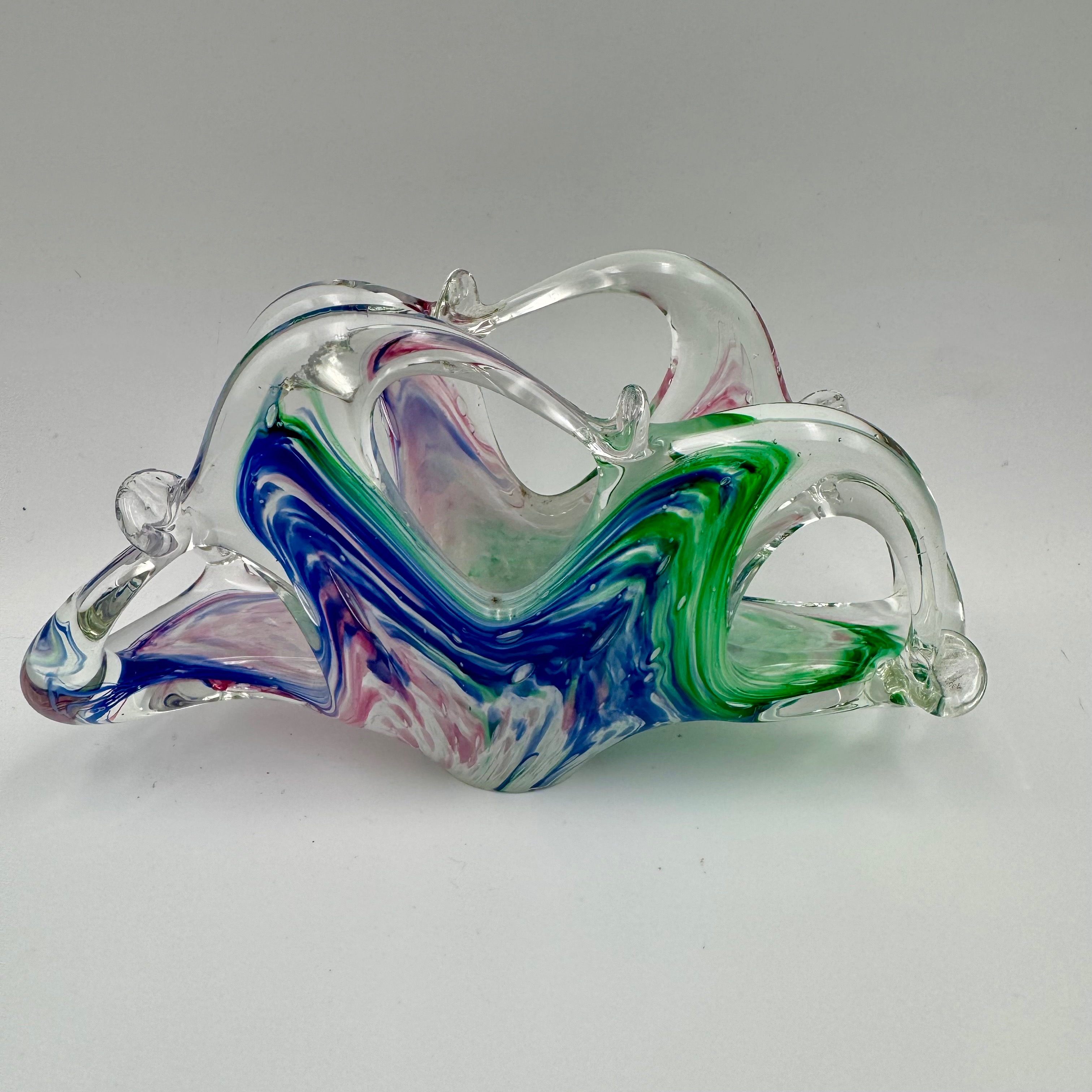 Murano Free Form Hand Blown Petite Napkin Letter Card Holder or ...