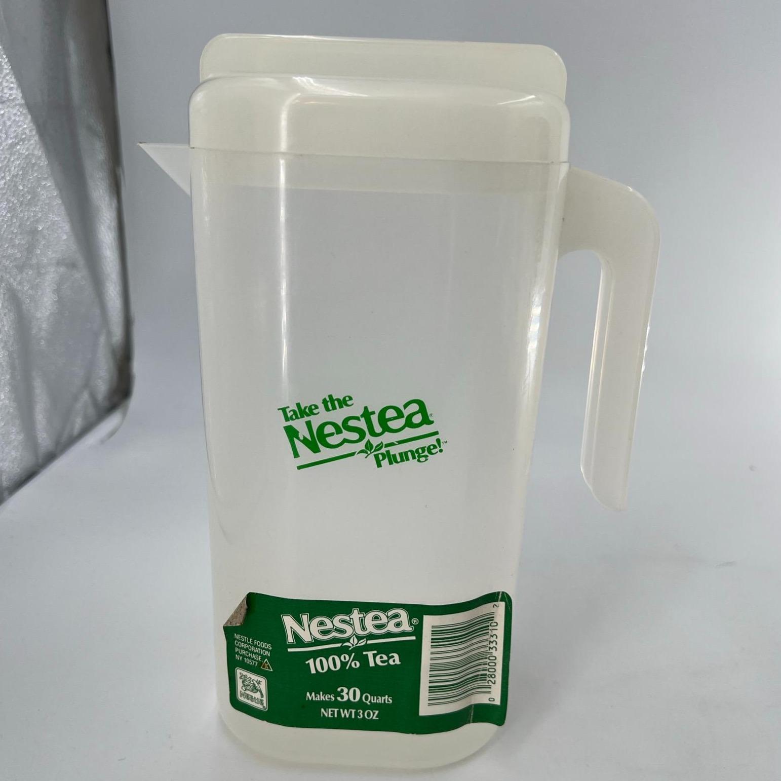 Take the Nestea Plunge 1.5 Liter Plastic Advertising Iced Tea Pitcher NEW 9"