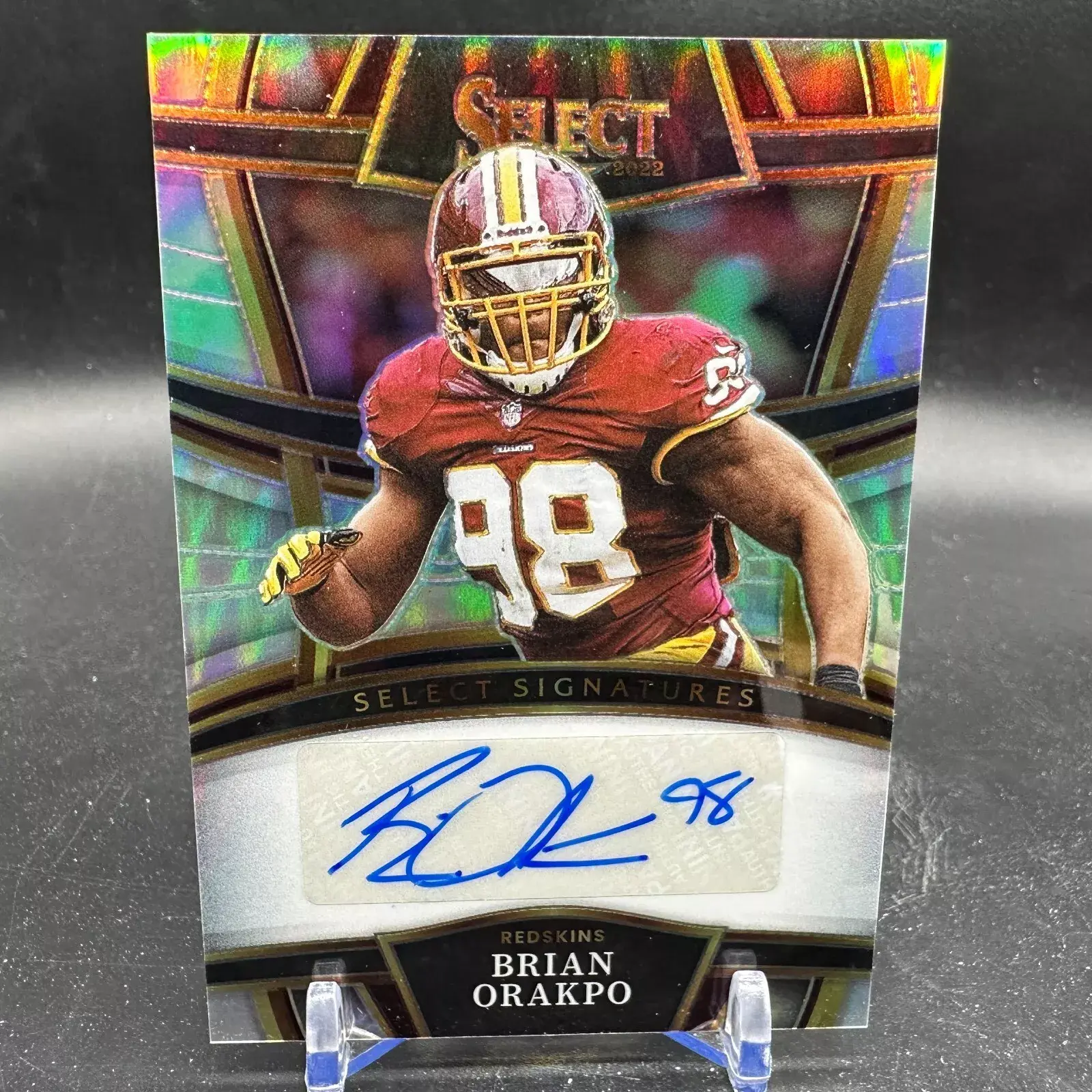BRIAN ORAKPO Auto Signatures Silver 2022 Select Football Redskins SSP-BRO