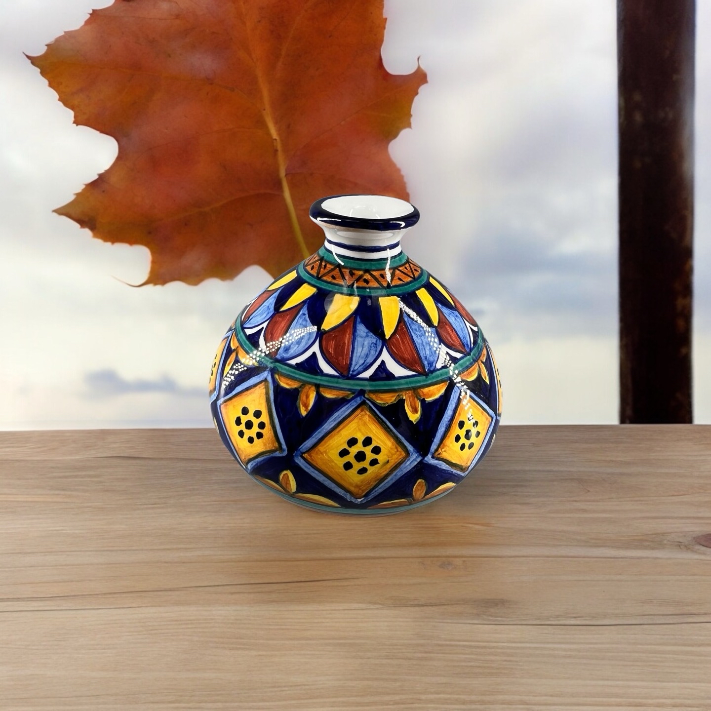 Deruta Italian Pottery Vase Signed Dipinto A Mano Original Handpainted ...