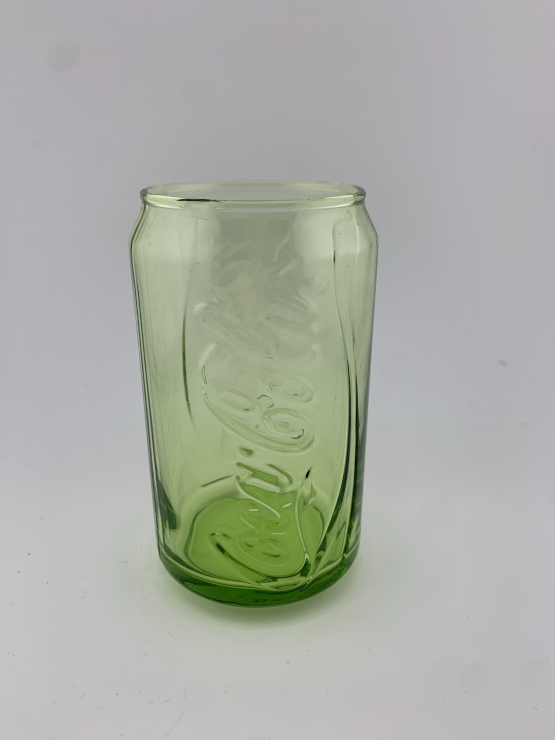 German Koffeinhaltig Coke Can Glass Lime Green