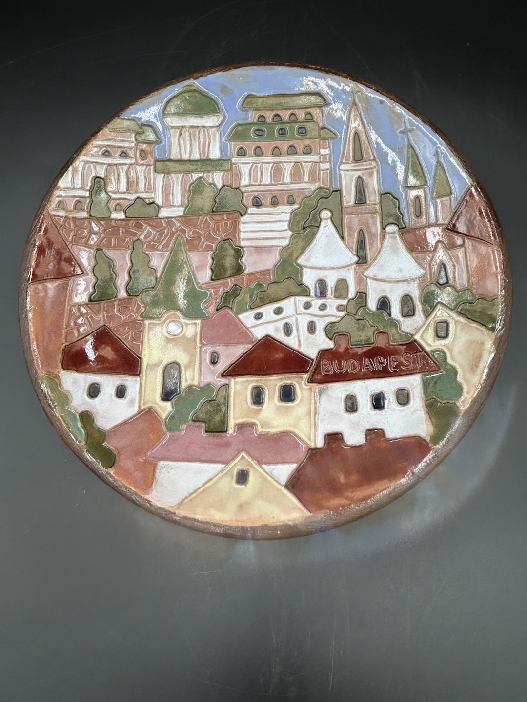 Hungarian Glazed Studio Pottery Artist Signed Decorative Dish Plate ...