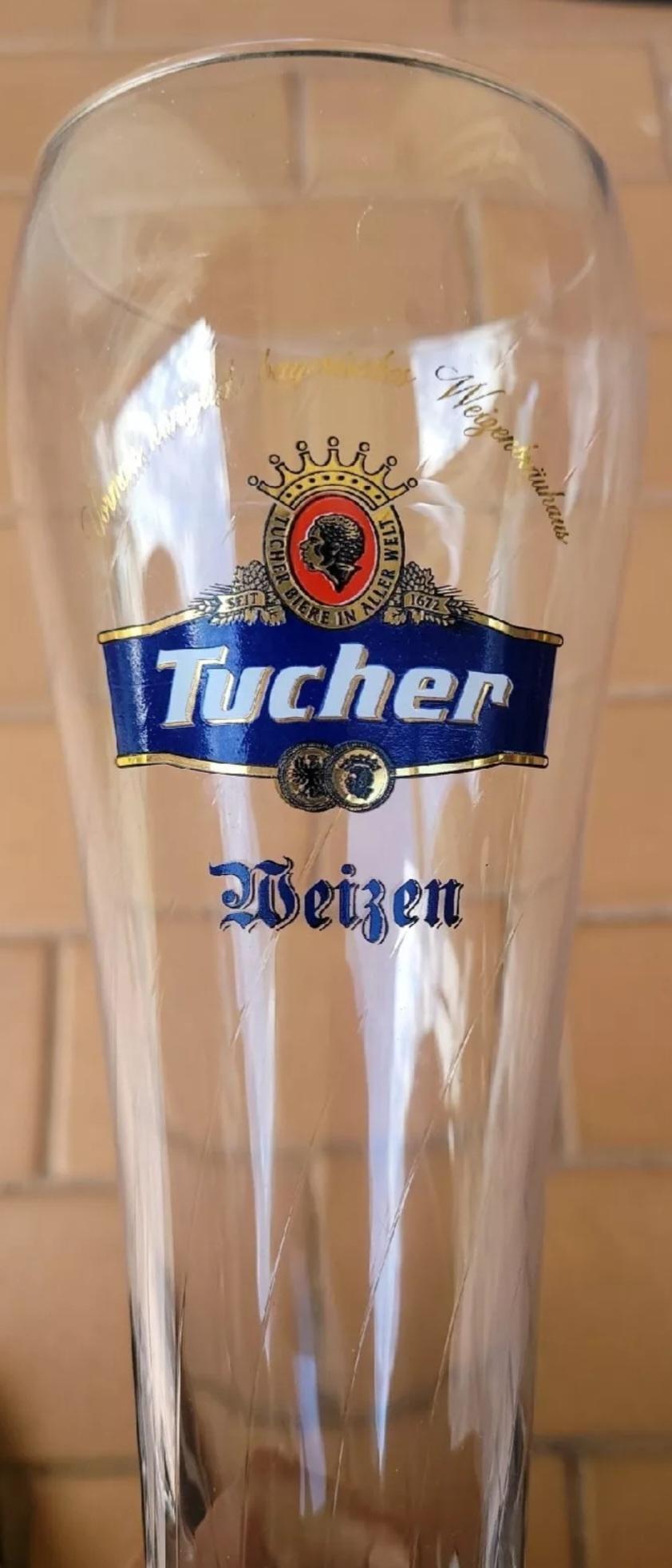 Tucher Weissbier Glass Bavaria GERMANY 10" Tall