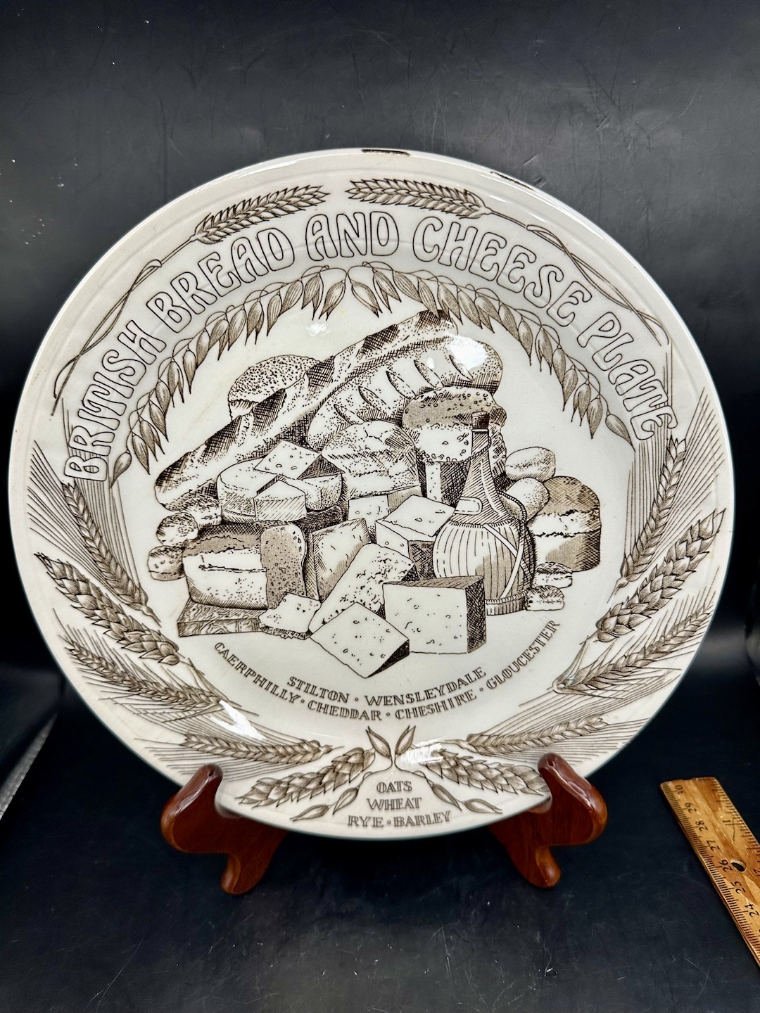 John Buck Pottery “British Bread And Cheese” Plate 9 1/2”