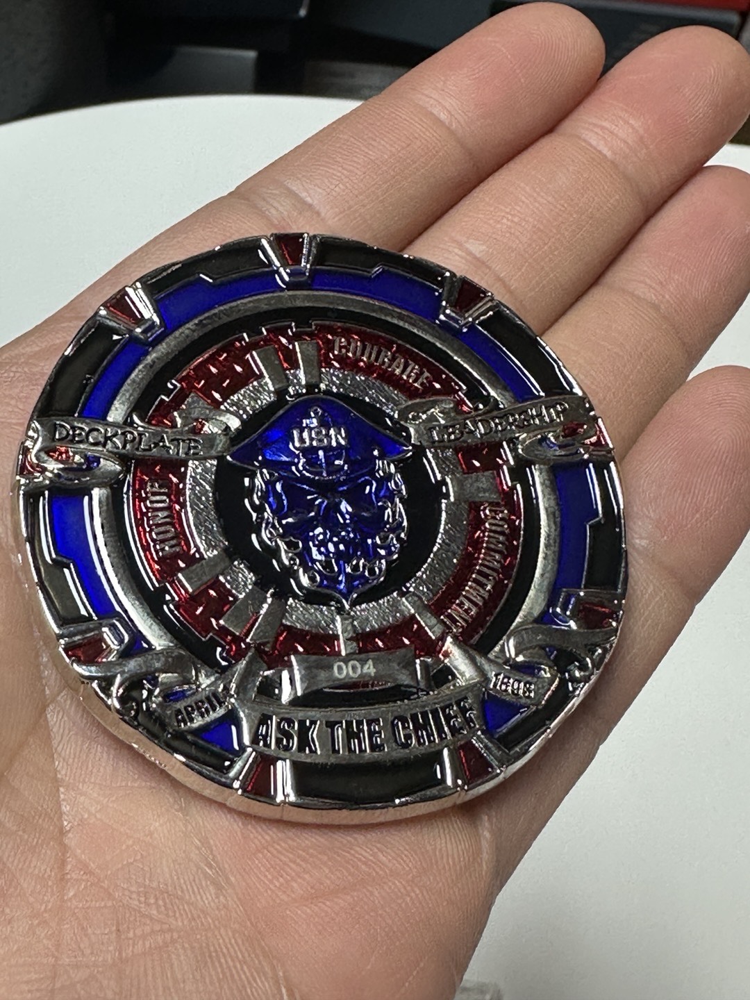 Navy USN CPO Challenge Coin Deckplate Leadership “ASK THE CHIEF ...