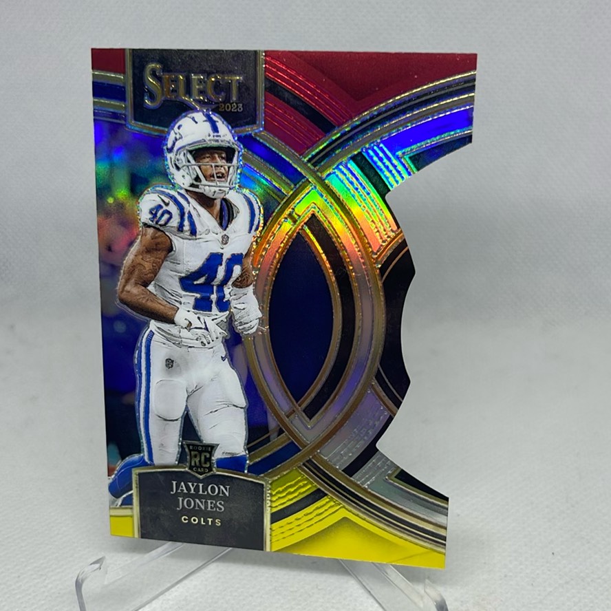 2023 SELECT DIECUT Red Yellow PRIZM PREMIER JAYLON JONES ROOKIE CARD ...