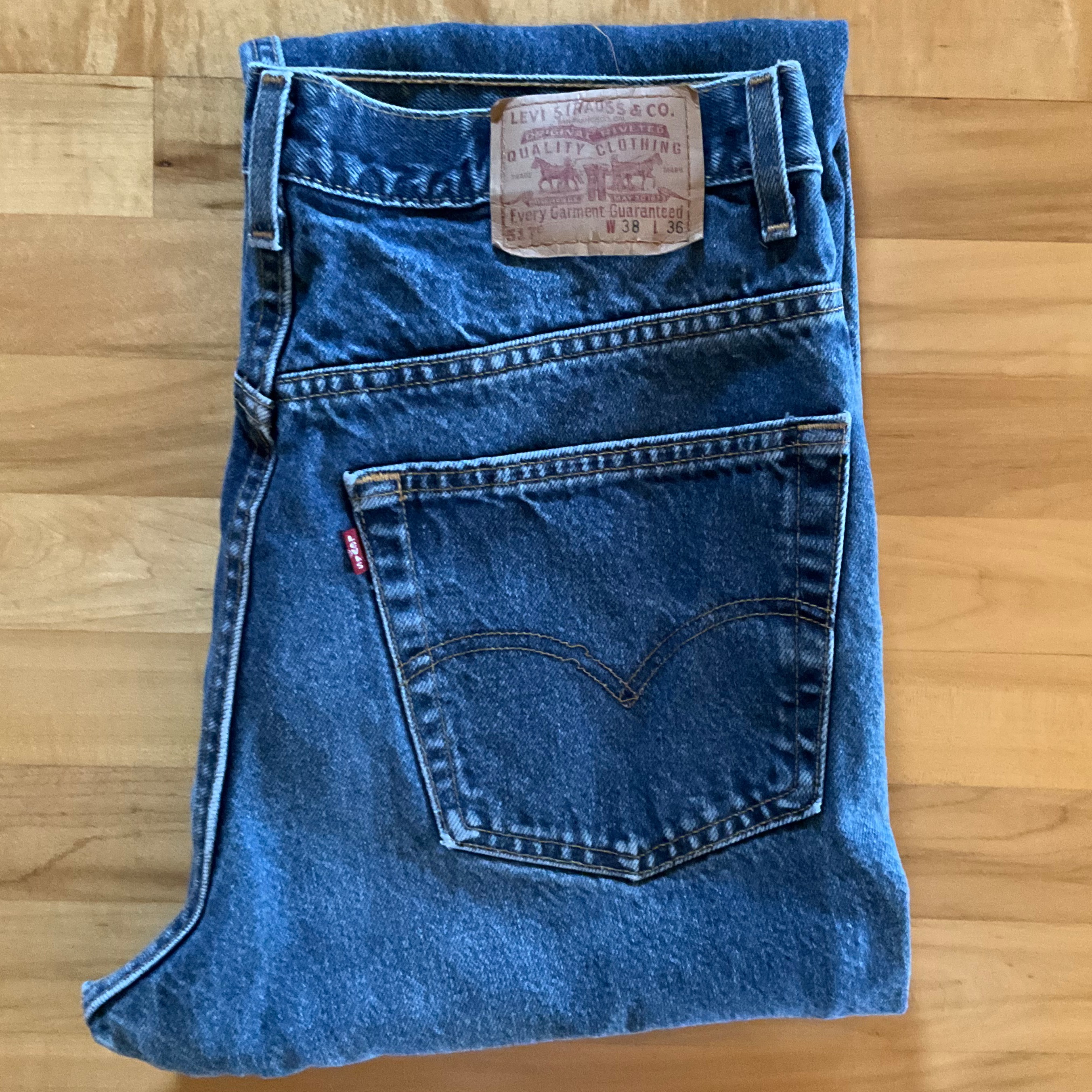 Levi’s 517, Bootcut, 38x34 (38x36), 2001, Made in USA, Blue Denim Jeans ...