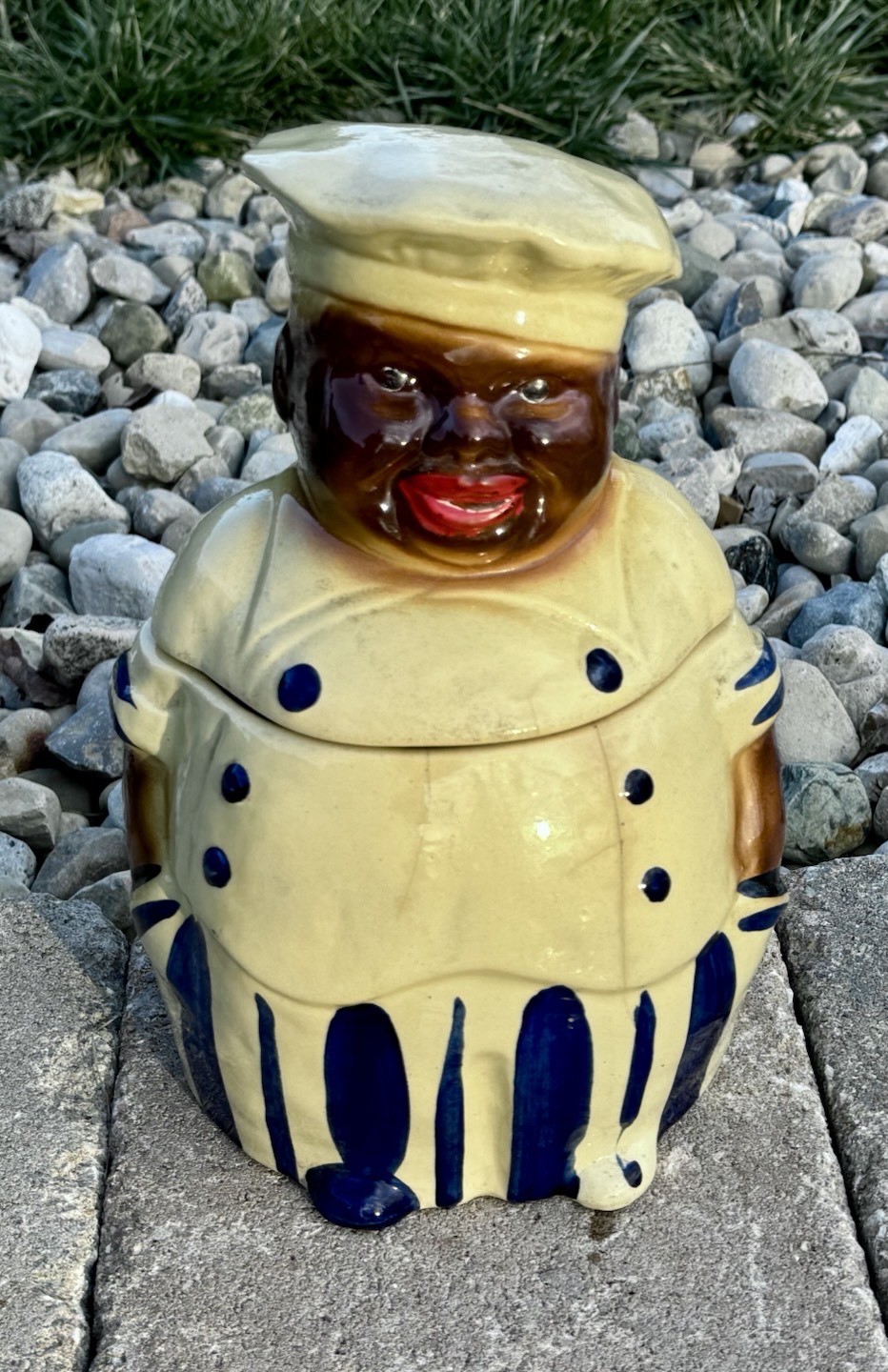 Antique National Silver Pottery Company Chef Cookie Jar