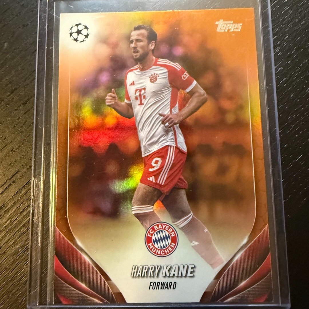 Harry Kane 2023-2024 Topps UEFA Champions League Orange Foil 12/25 FC ...
