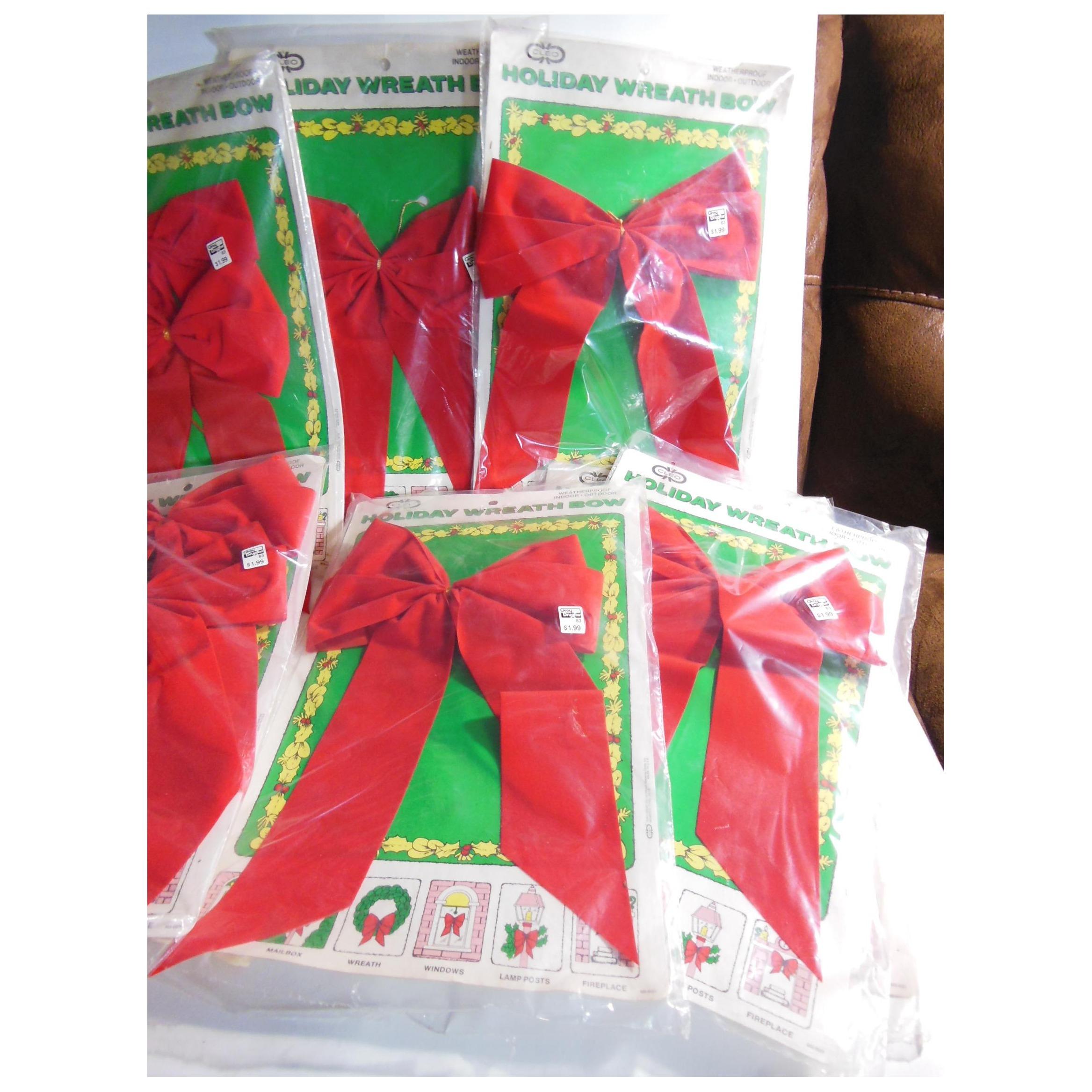 Vintage LARGE Cleo Red Velvet Ribbons for Crafting Wreaths or Other ...