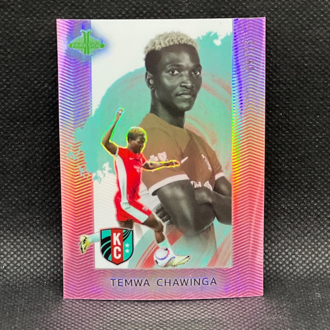 Temwa Chawinga 2024 Parkside Pacific NWSL Pink /25 KC Current Soccer Card