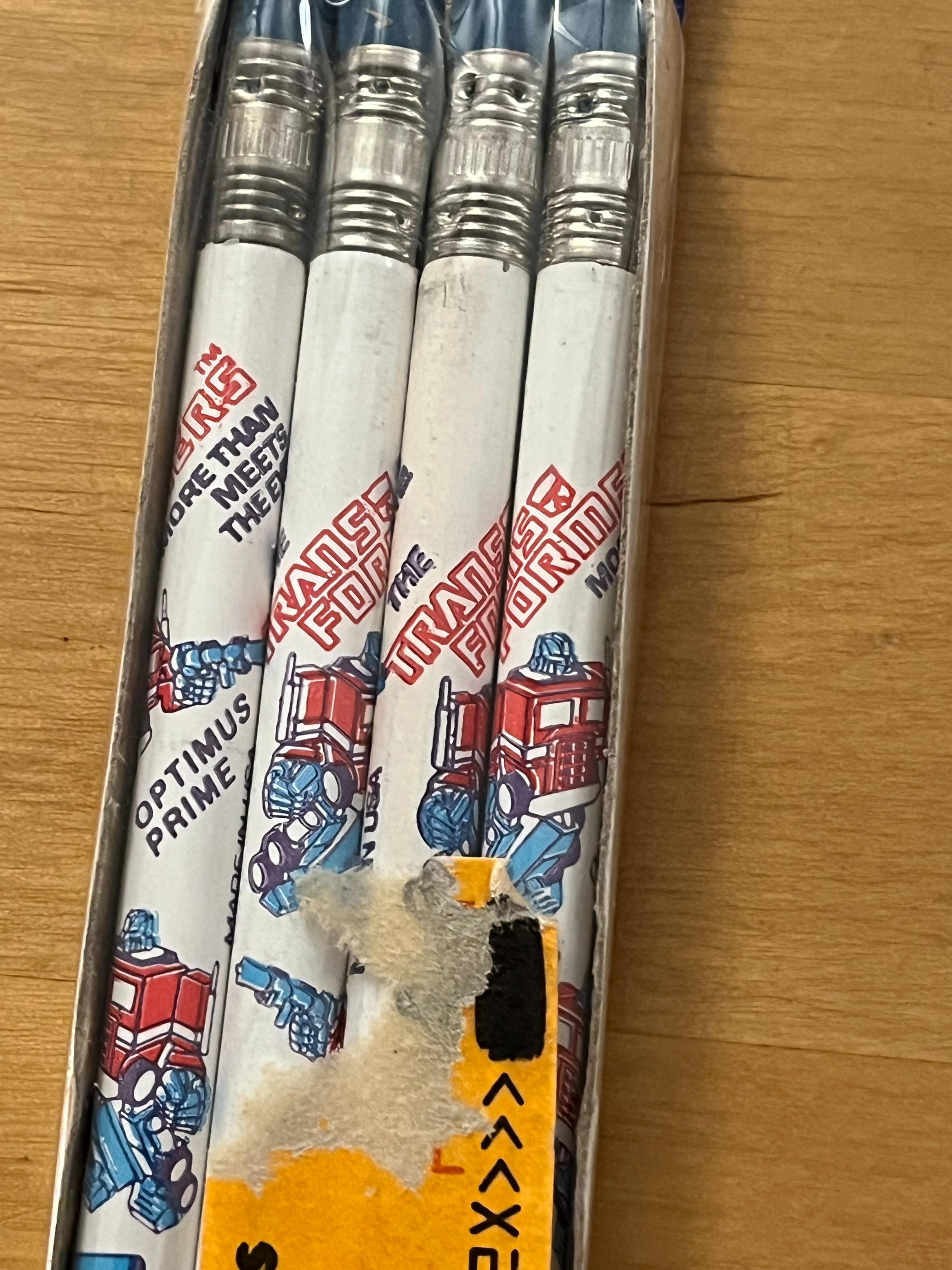 Package of 4 Transformers Pencils