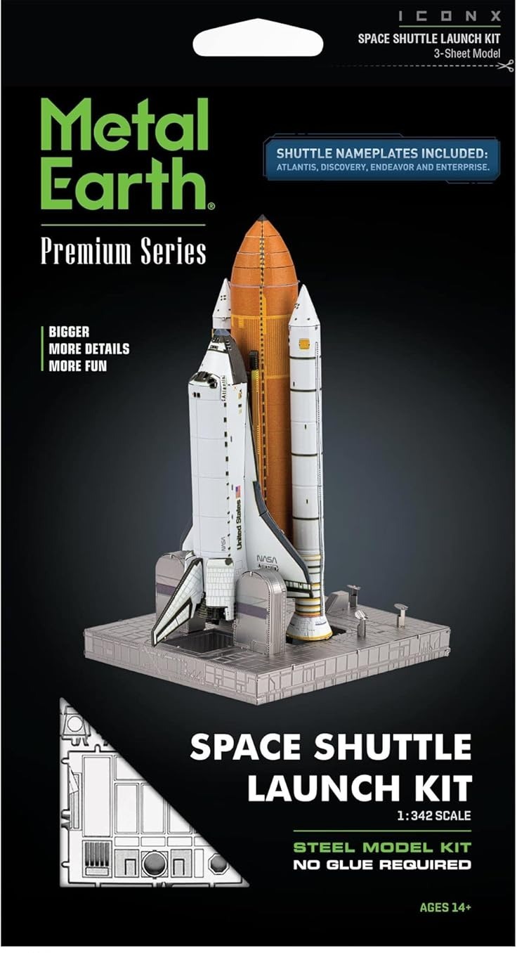 Fascinations Metal Earth Space Shuttle Launch Kit Model Kit Steel Model ...