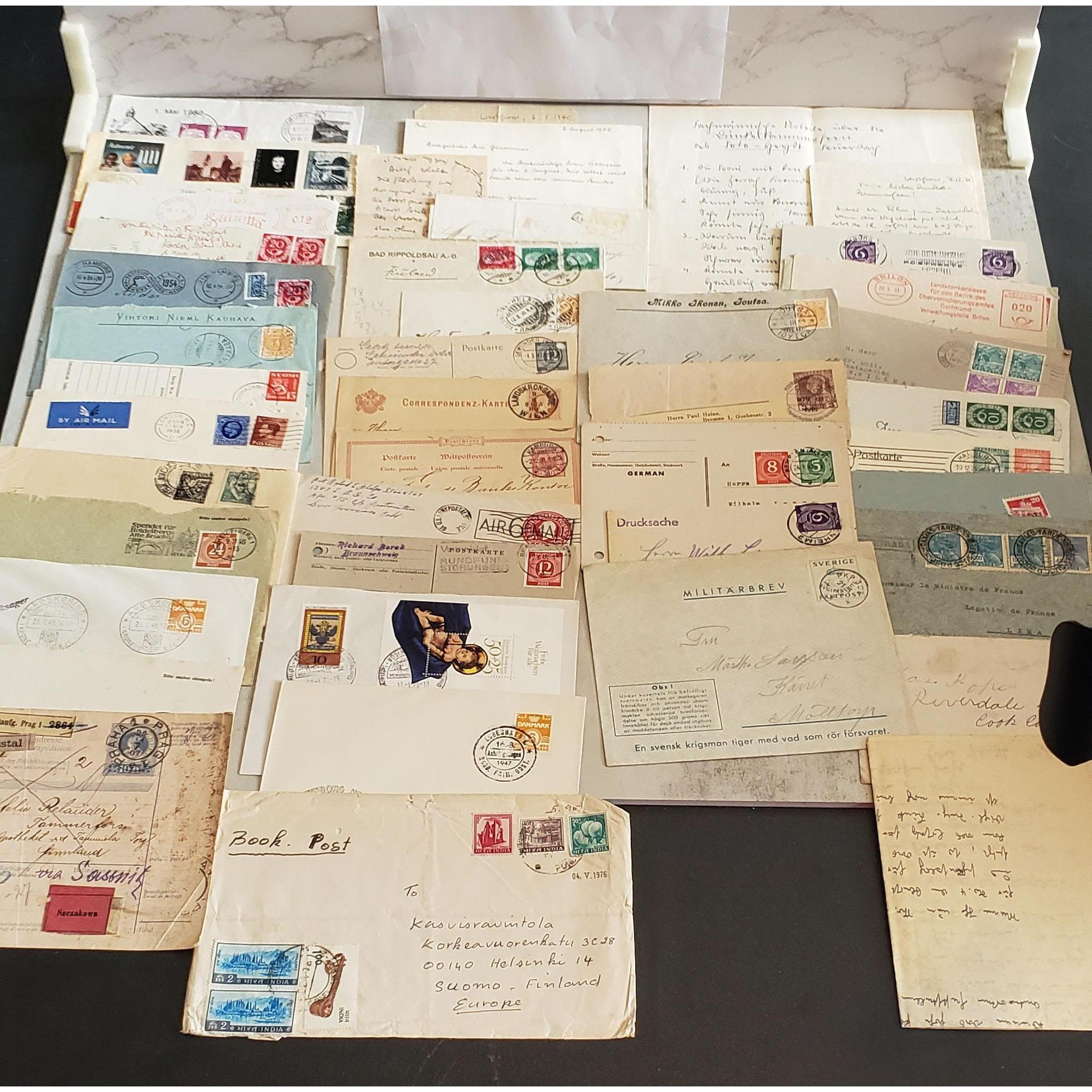 Lot Ephemera - European Envelopes Antique to Vintage