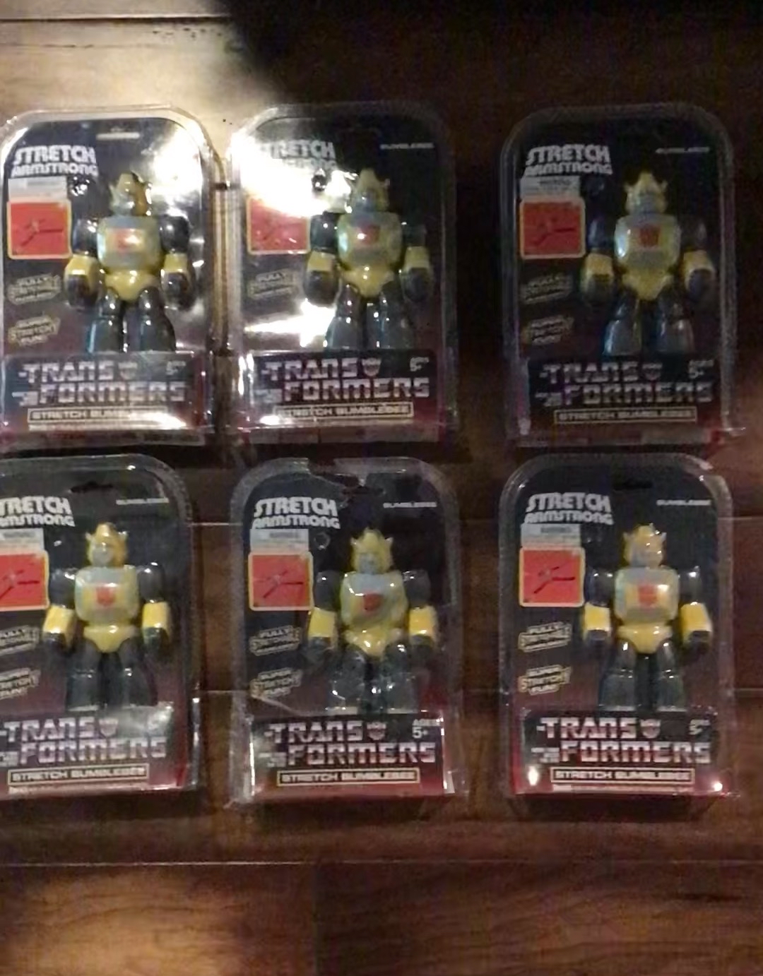 Stretch Armstrong “Transformer Stretch Bumblebee” 5 1/2” Lot Of 6