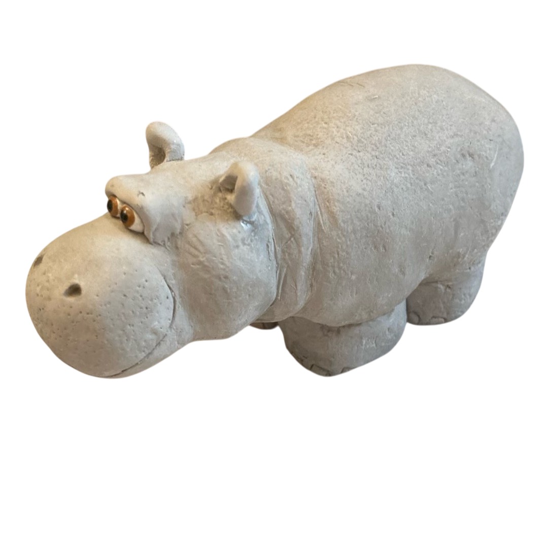 Stone Hippo Figurine