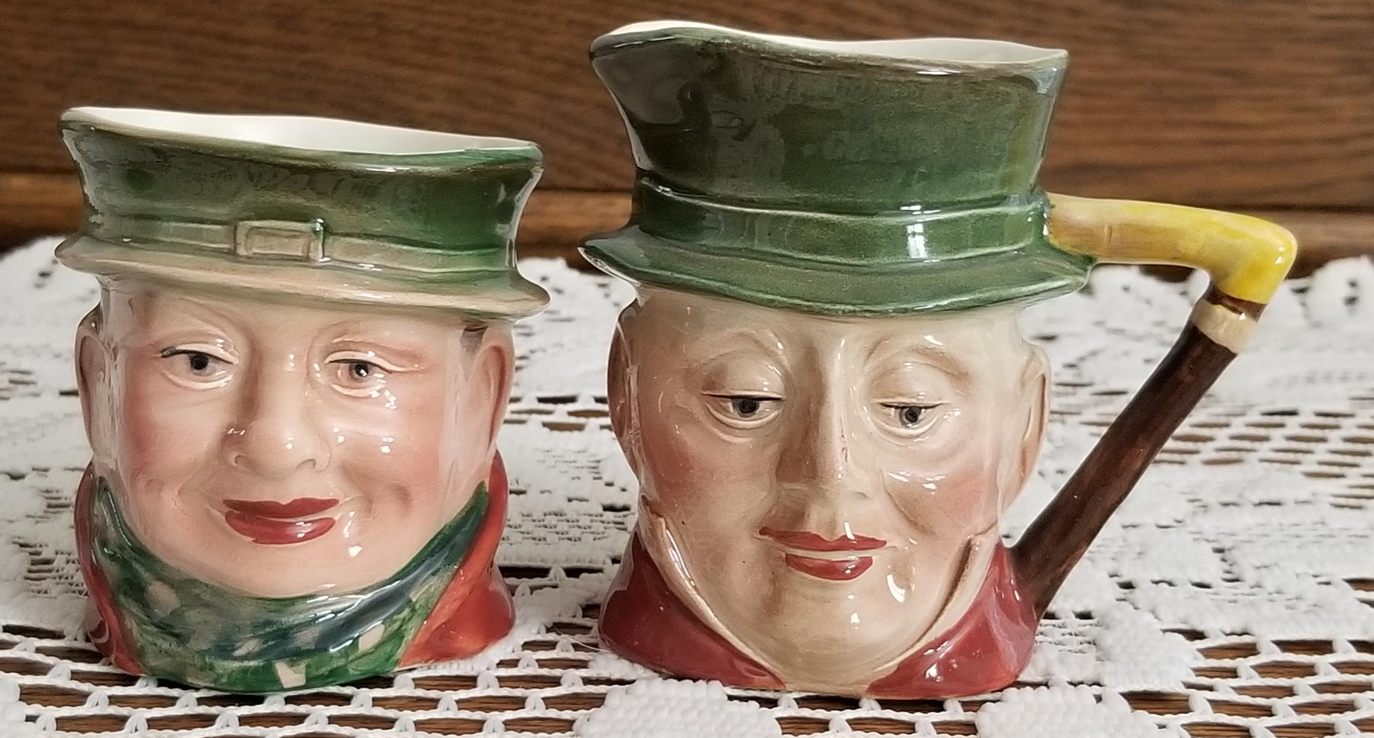 Vintage Beswick England Mr. Micawber & Tony Weller Creamer & Sugar Set