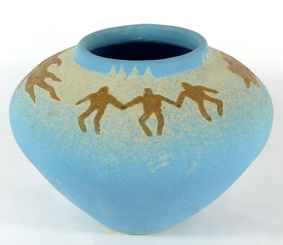 #3051 Vintage Six Nations Talking Earth Pottery Vessel Steve T. Smith ...