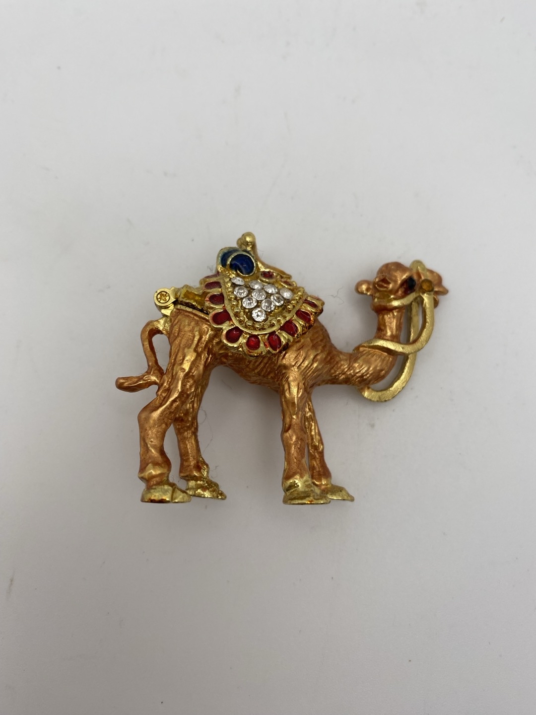 Copper And Gold Tone Camel With Rhinestones