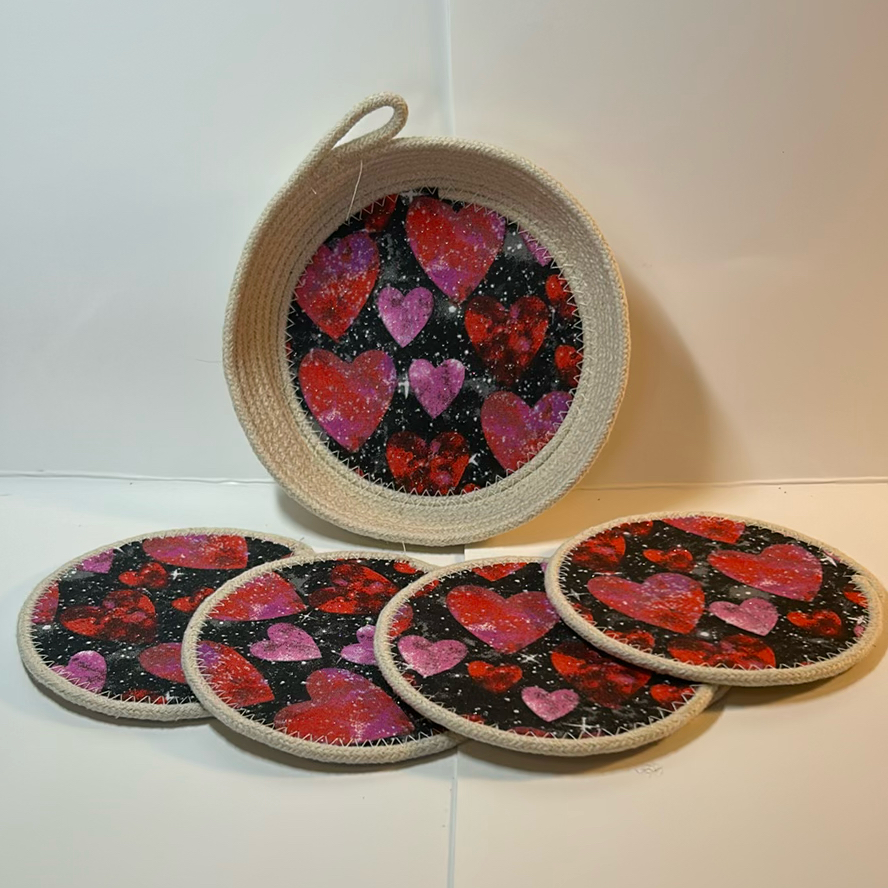 Handmade Clothesline Rope Coaster Set Of 4