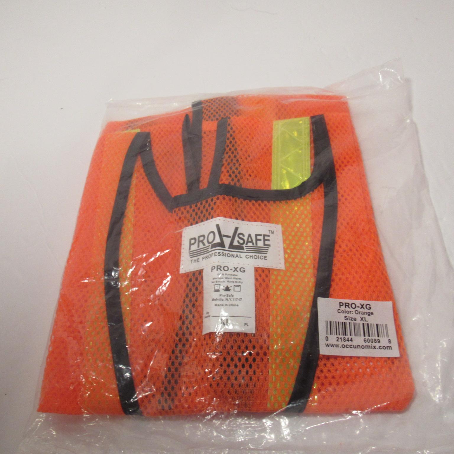Pro Safe Orange Mesh Safety Vest, General Purpose, High Visibility, Sz: XL