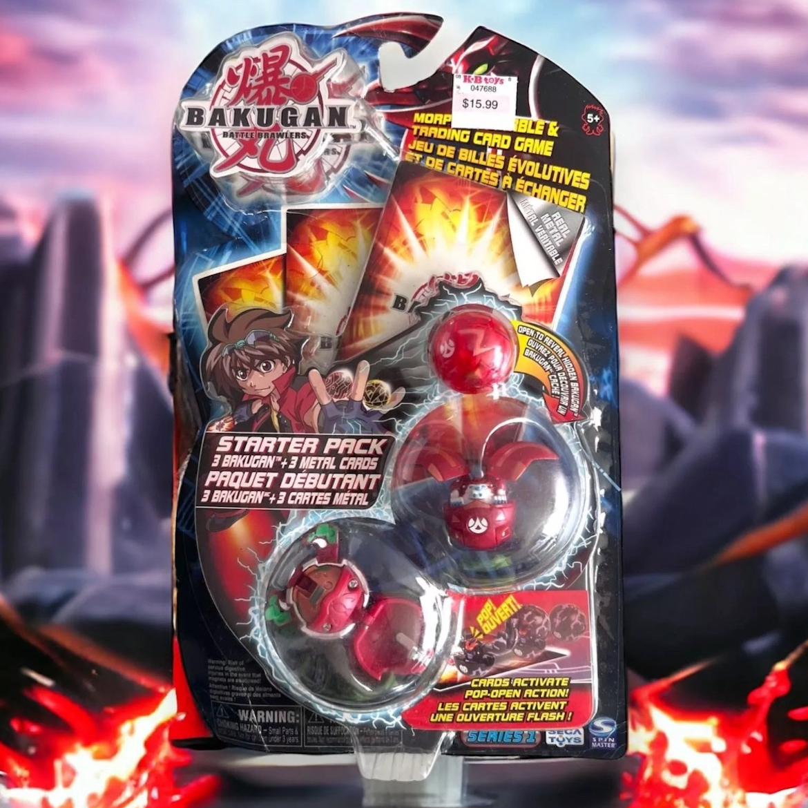 2007 Bakugan Battle Brawlers Series 1 Starter Pack Sealed Stinglash Red ...