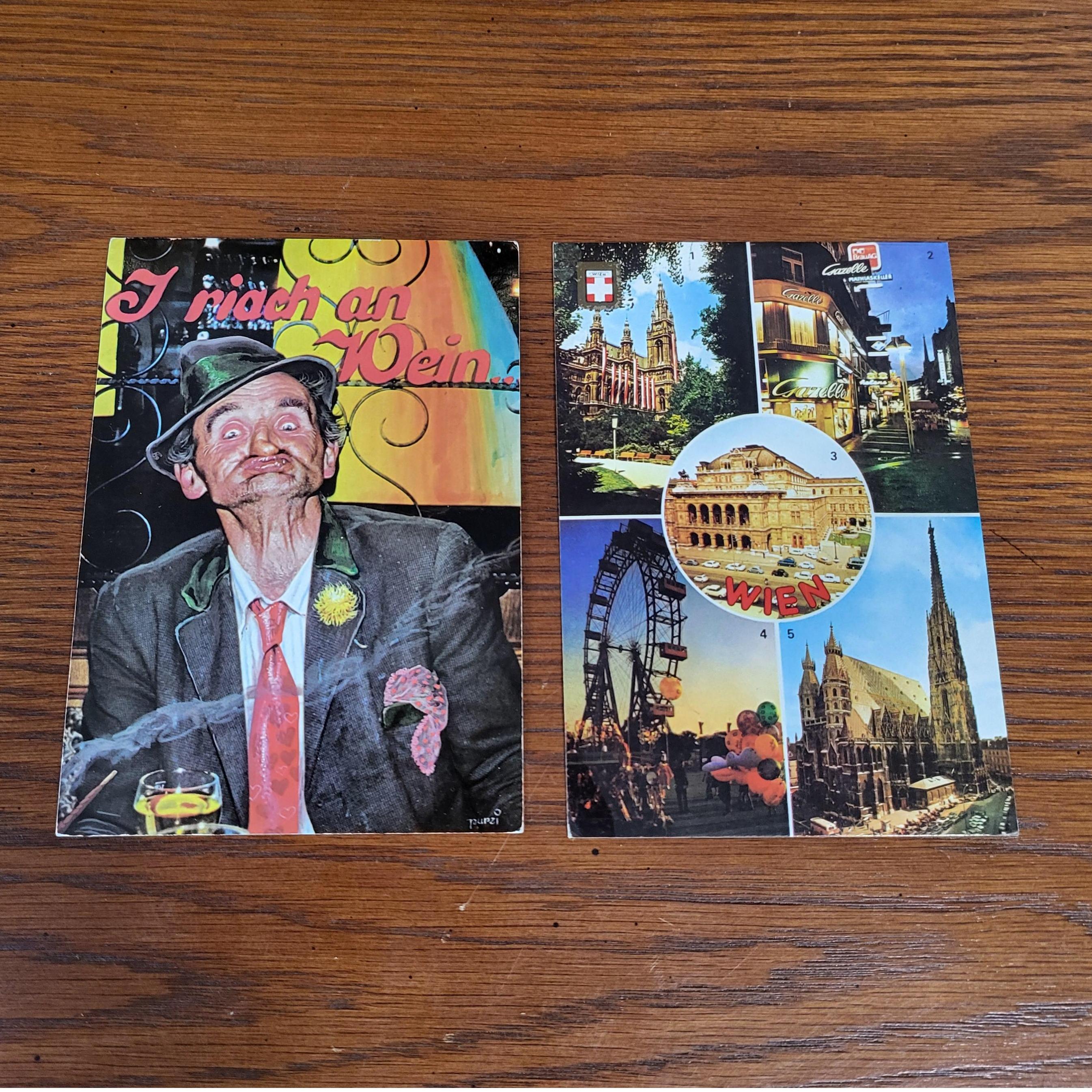 Vintage 1977 Vienna Austria Postcards