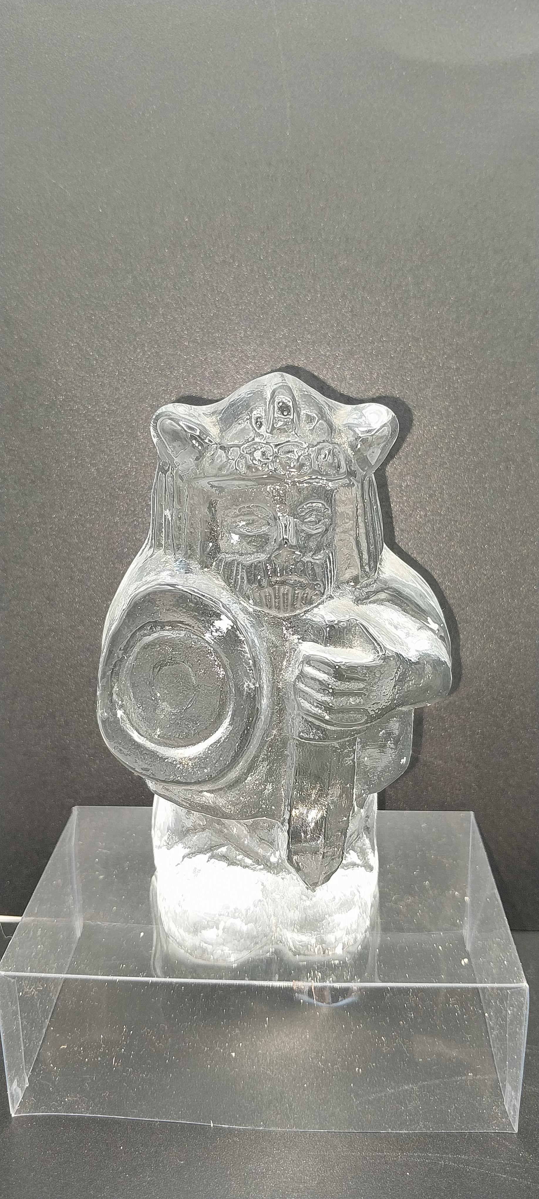 Vintage Magnor, Crystal Viking Warrior Paperweight / Figurine, Made in ...