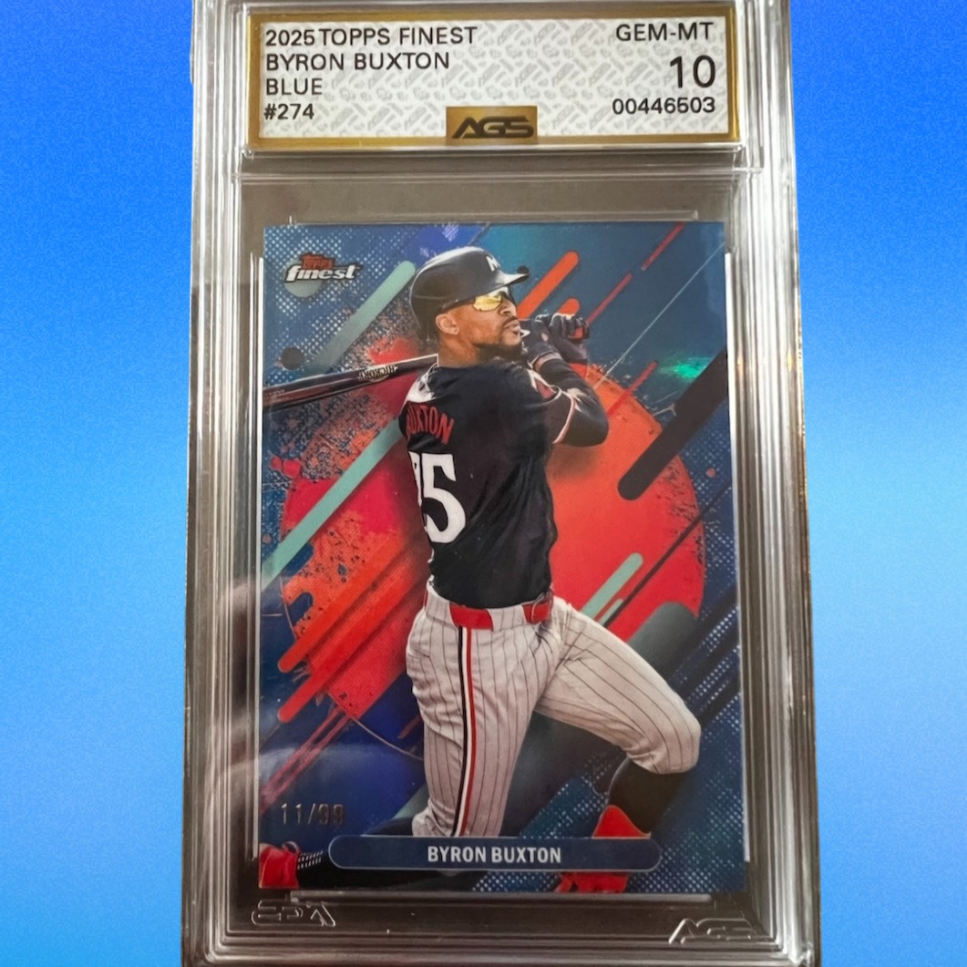Byron Buxton 2025 Topps Finest Blue 11/99 AGS 10