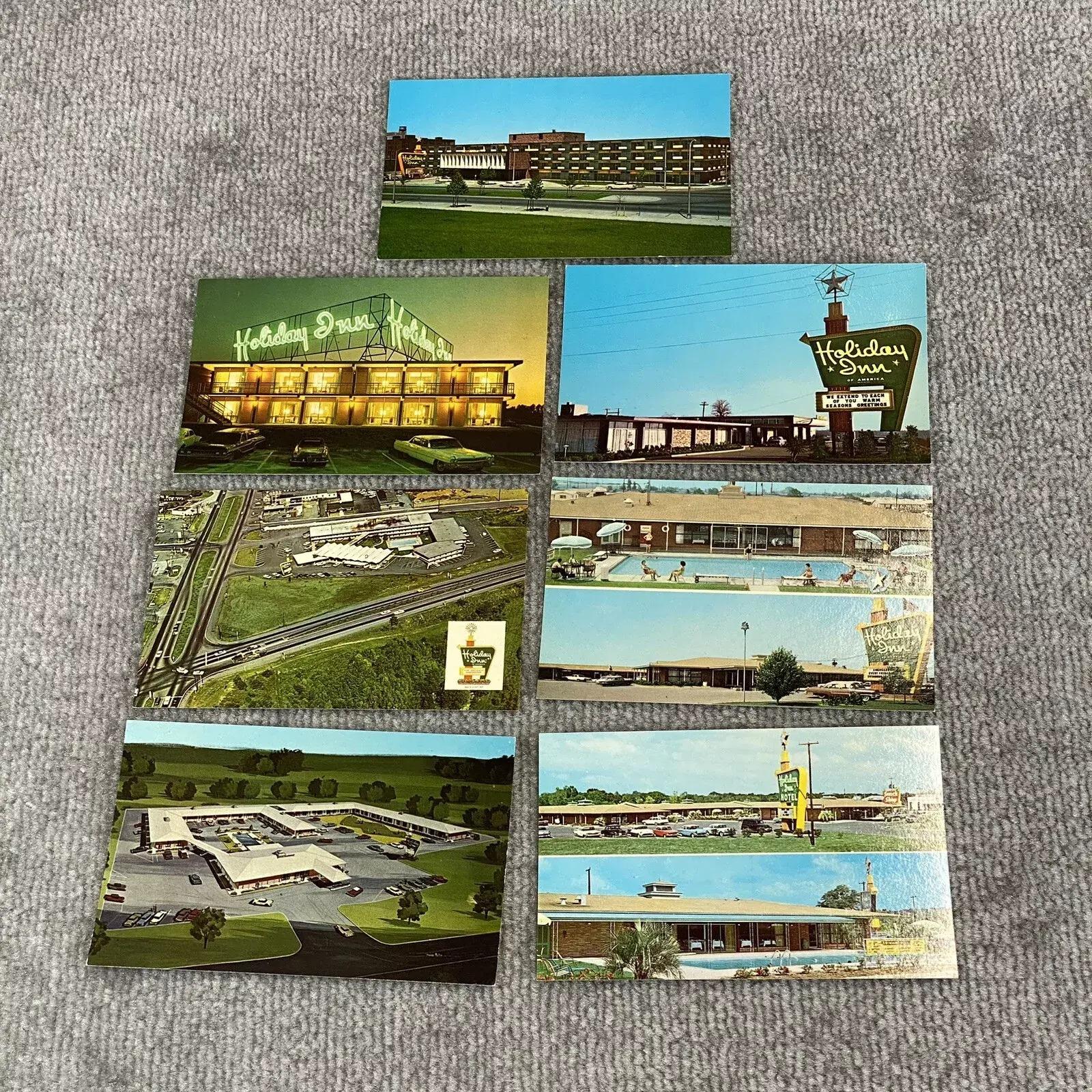 Vintage Postcard Holiday Inn Hotel Lot of 7 Photographs Standard Coast ...