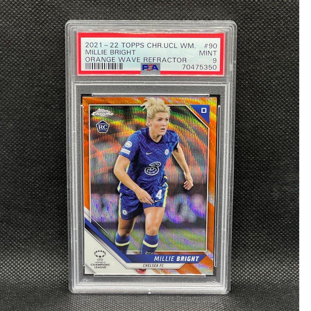 Millie Bright 2021/22 Topps Chrome UEFA Women Orange /25 PSA 9 Soccer Card