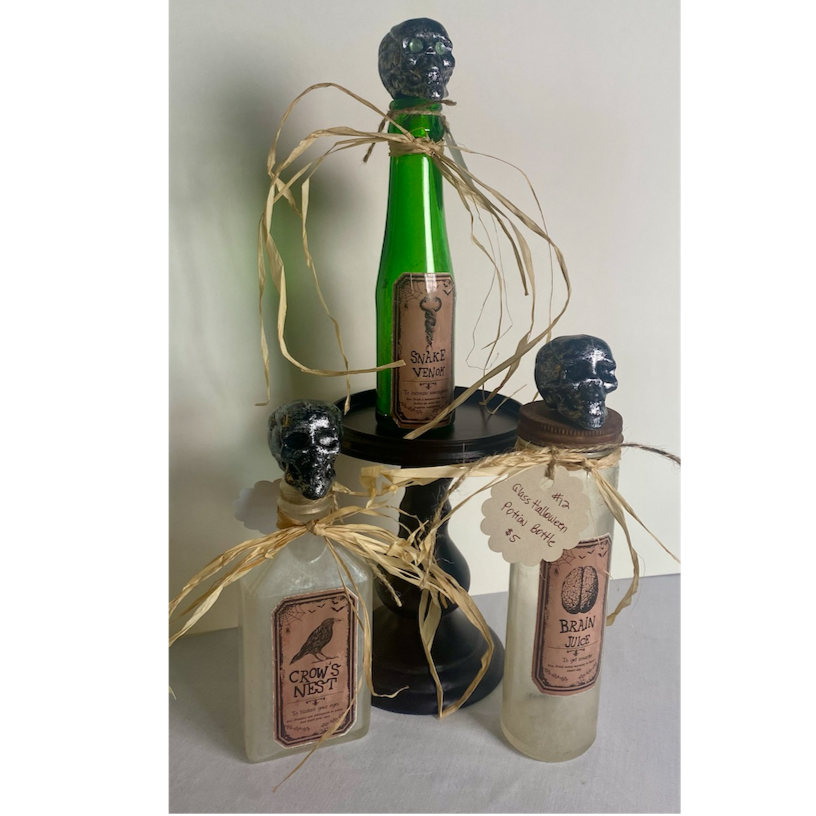 420. Pick 1 - Upcycled Antique/Vintage Bottles Decorated As Witches ...