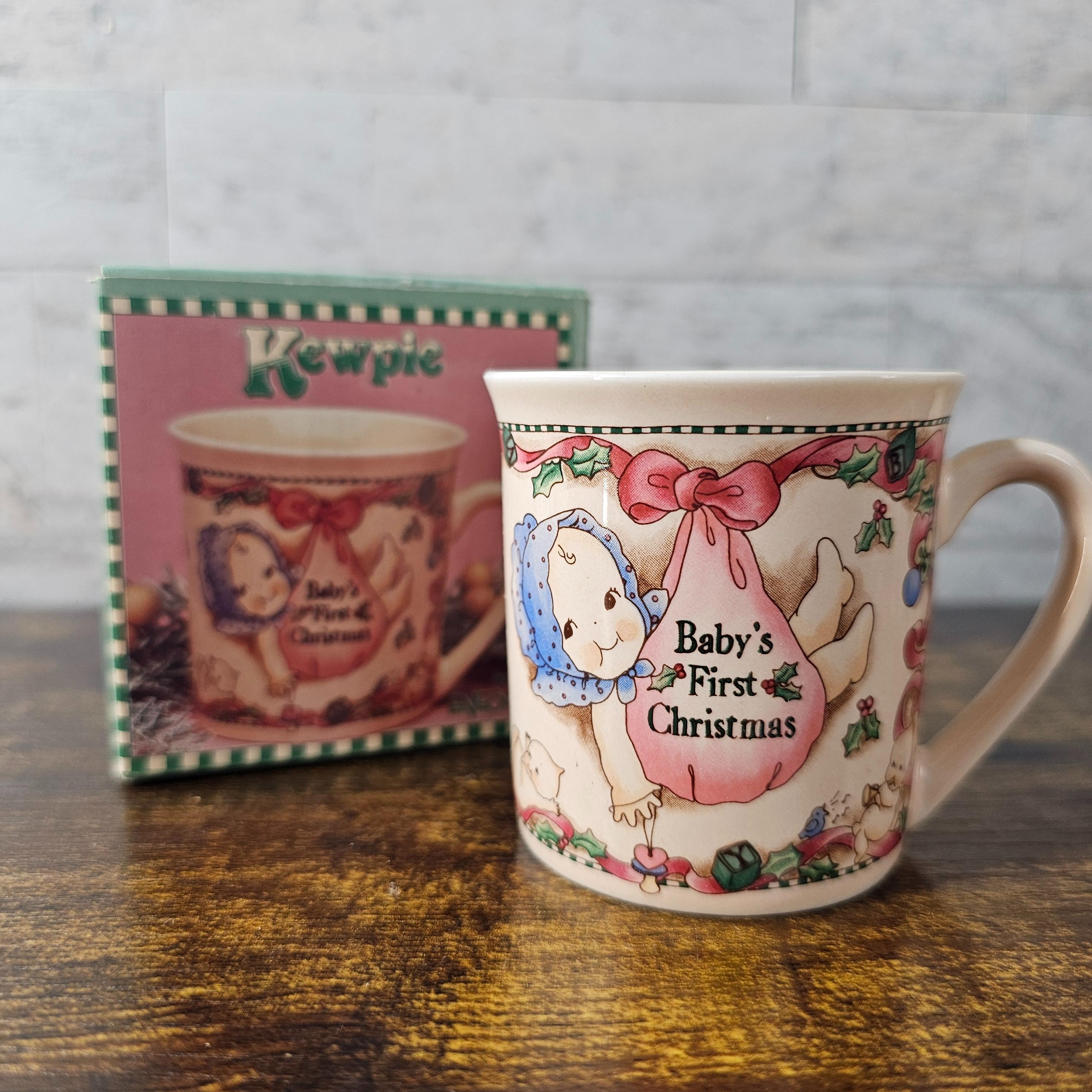 NOS Vintage 1993 Enesco Kewpie Baby’s First Christmas Cup Mug Baby Girl ...