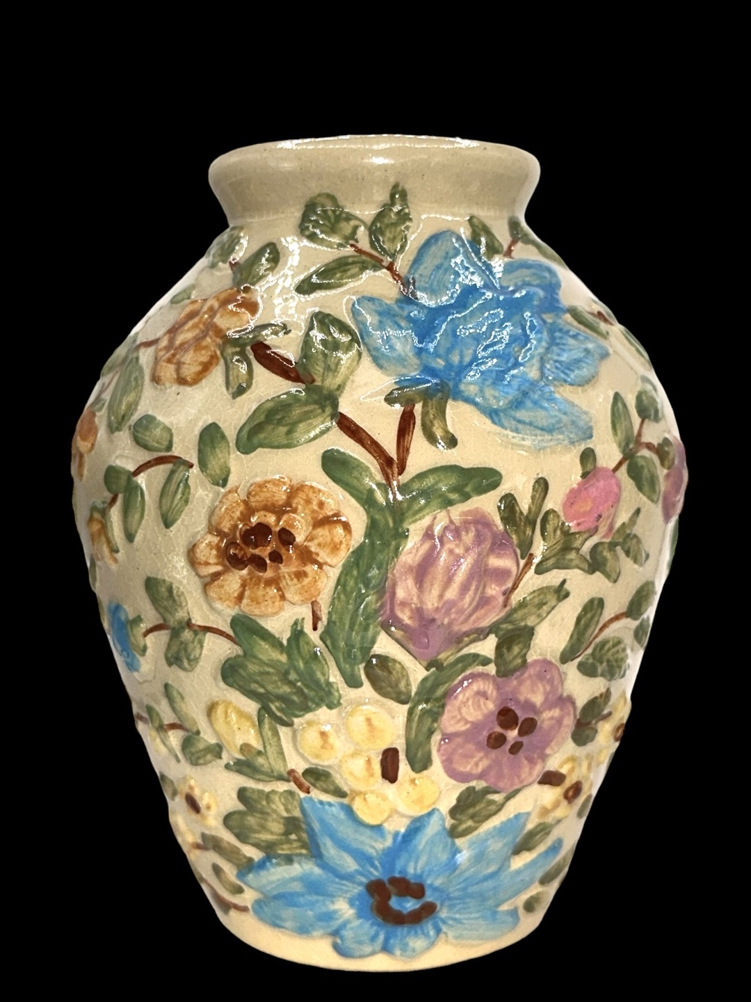 Vintage Robinson Ransbottom Roseville Pottery Handpainted Vase By ...