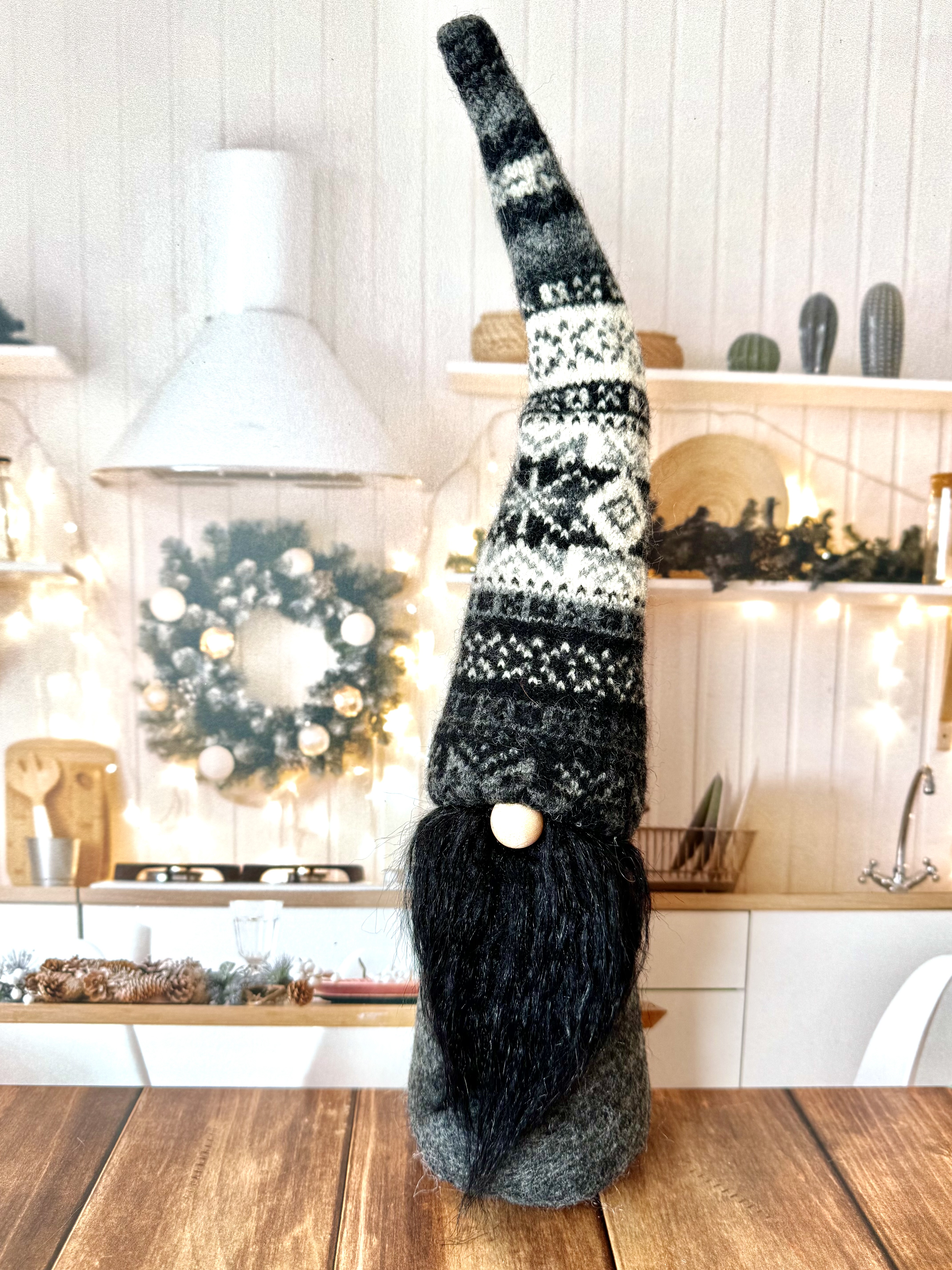 Tall Skinny Gnome Made With Upcycled Sweaters