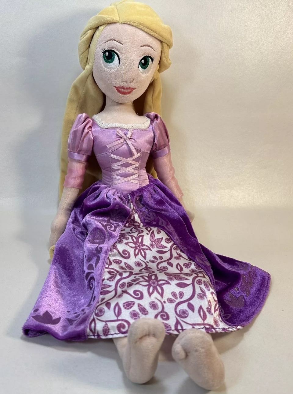 Disney Store Rapunzel Plush Toy Doll 20" Princess Tangled Soft Purple Dress