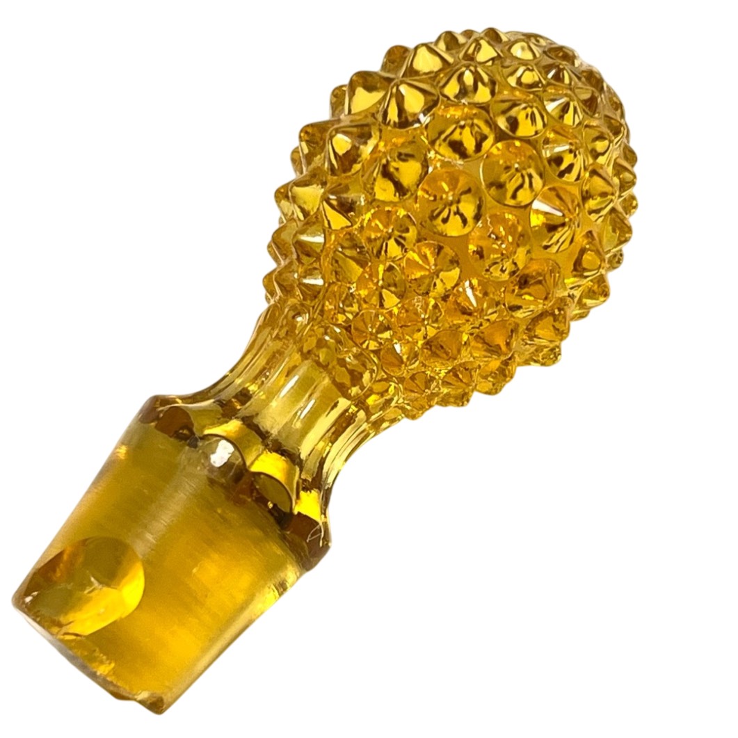 Vintage Amber Color Hobnail Perfume Glass Stopper. Looks To Match A ...