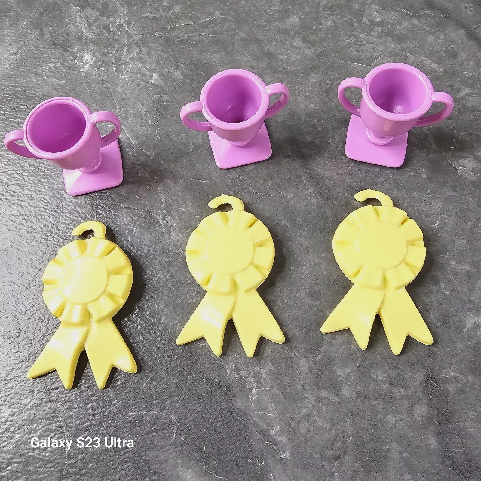 Vintage 1980's My Little Pony MLP G1 Home Sweet Home 3 Purple Trophies ...