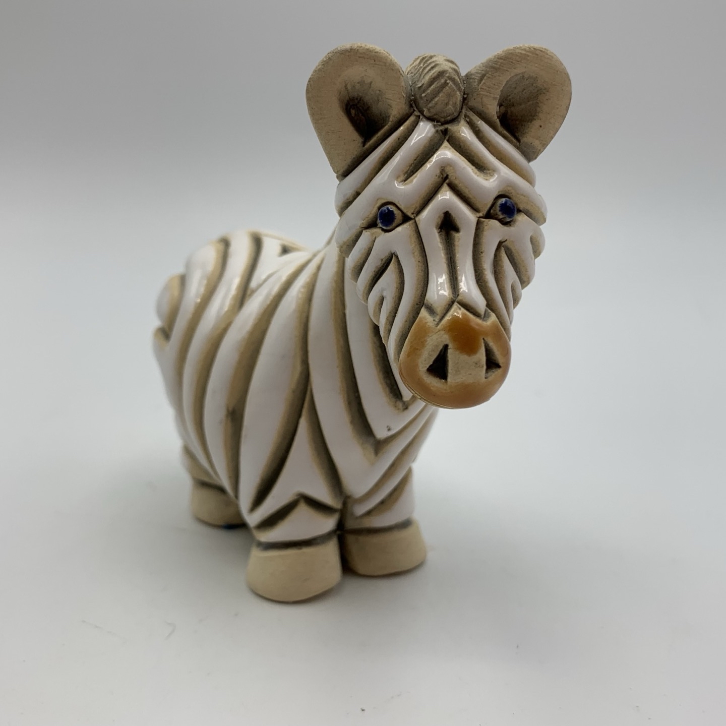 Artesania Rinconada Vintage Standing Zebra Figurine #47 Uruguay